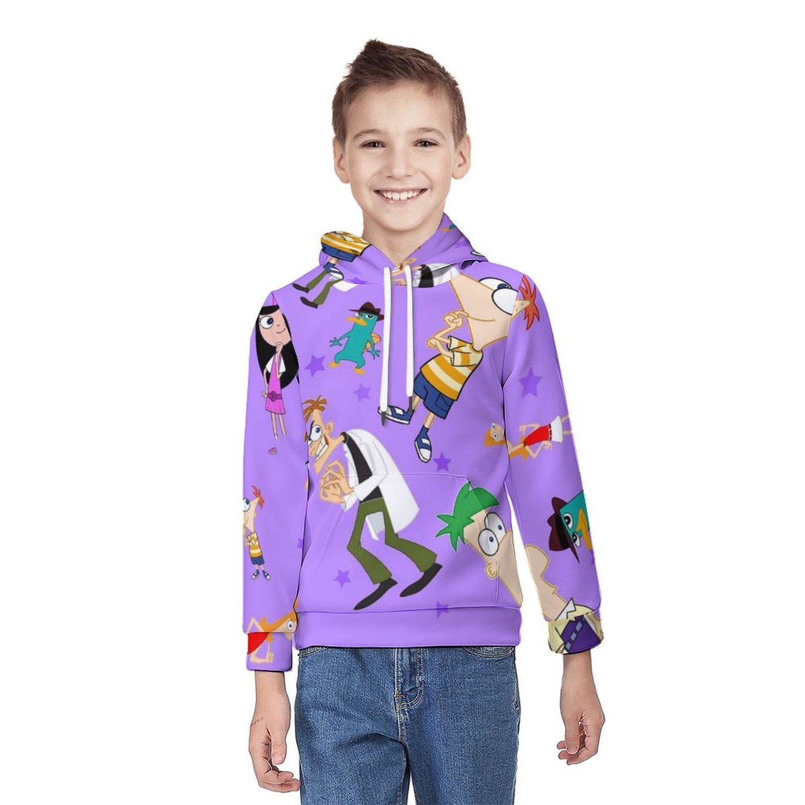 Phineas And Ferb Youth Hoodies Boys Girls 3D Printed Sweatshirt Fall ...