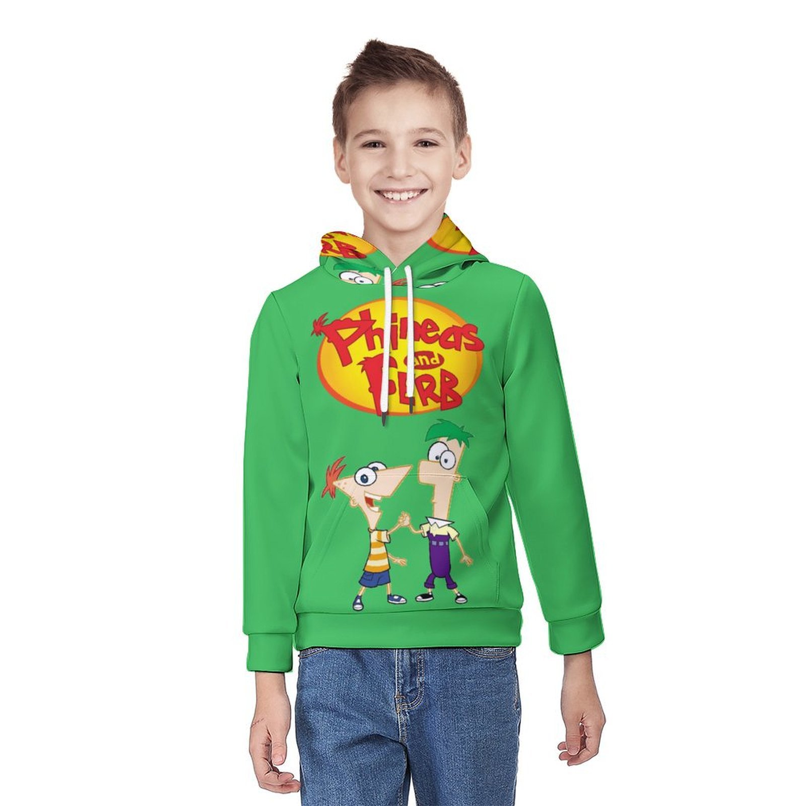 Phineas And Ferb Youth Hoodies Boys Girls 3D Printed Sweatshirt Fall ...
