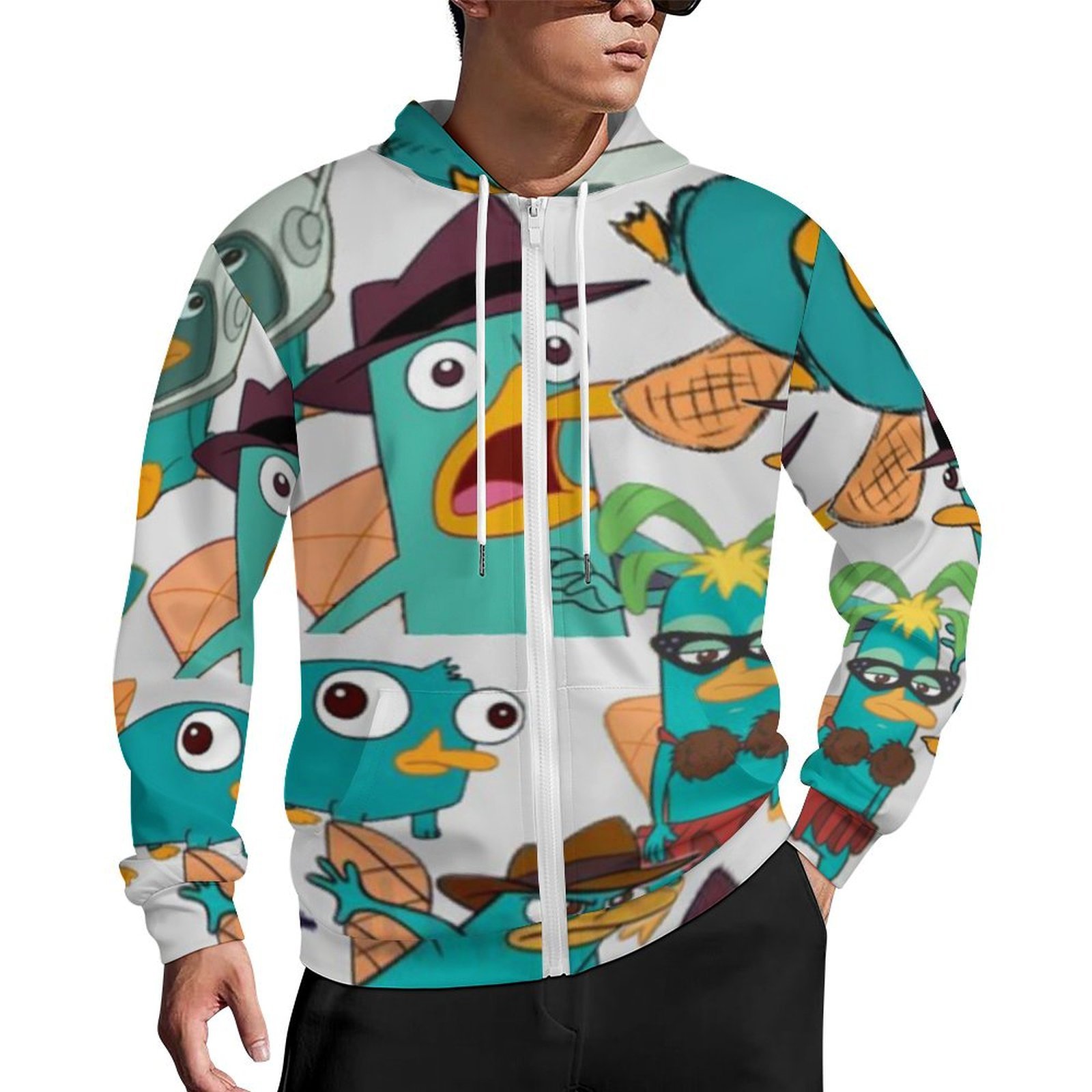 Phineas And Ferb Zip Up Hoodies Unisex Realistic 3D Print Sweatshirt ...