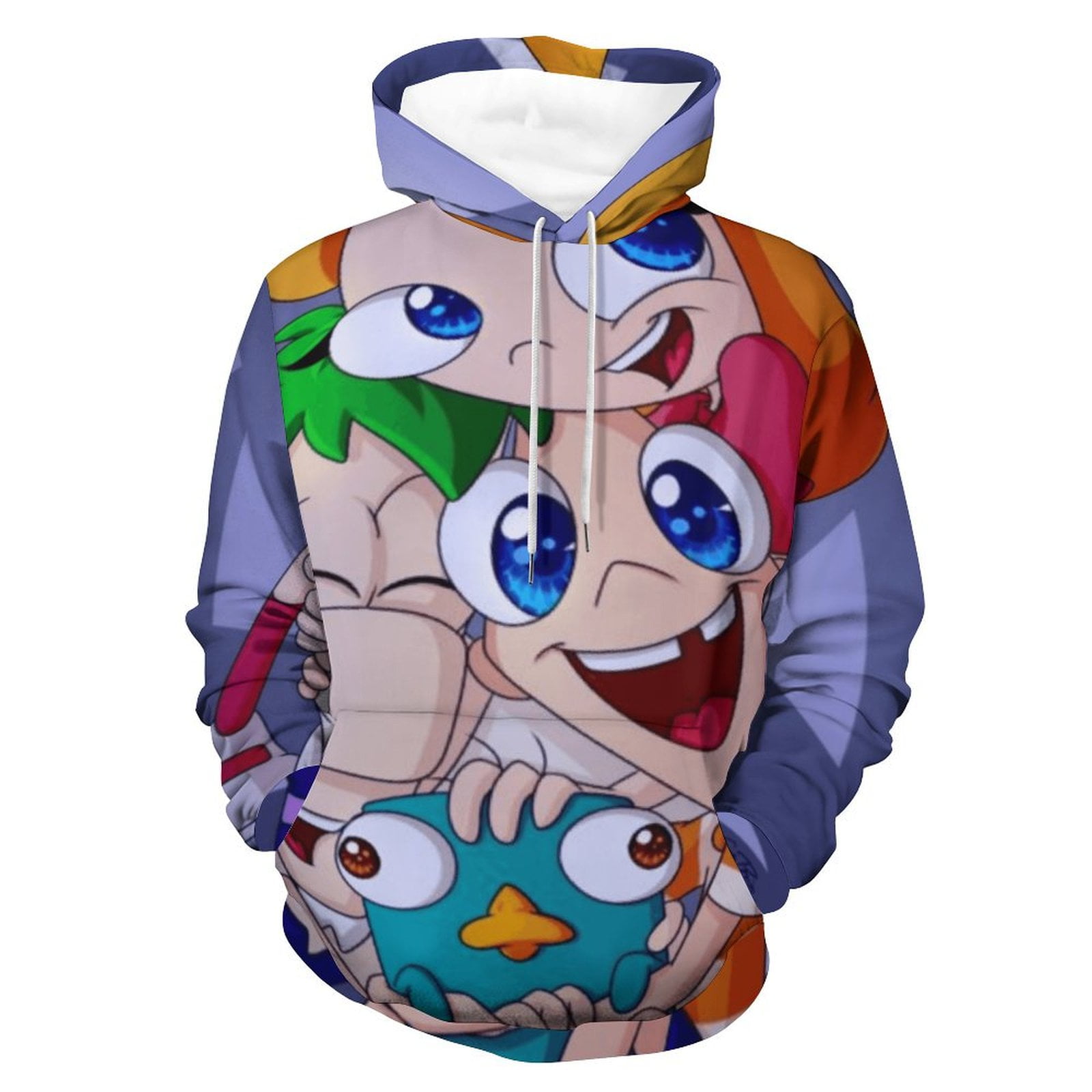 Phineas And Ferb hoodie drawstring boys black sweatshirt casual ...