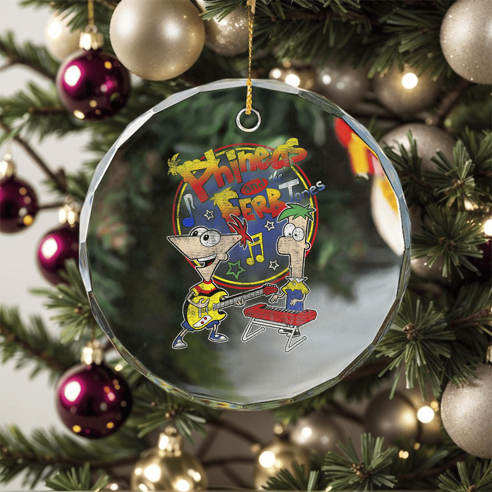 Phineas And Ferb-tones Distressed Band Logo Ornament, Hanging Decor ...