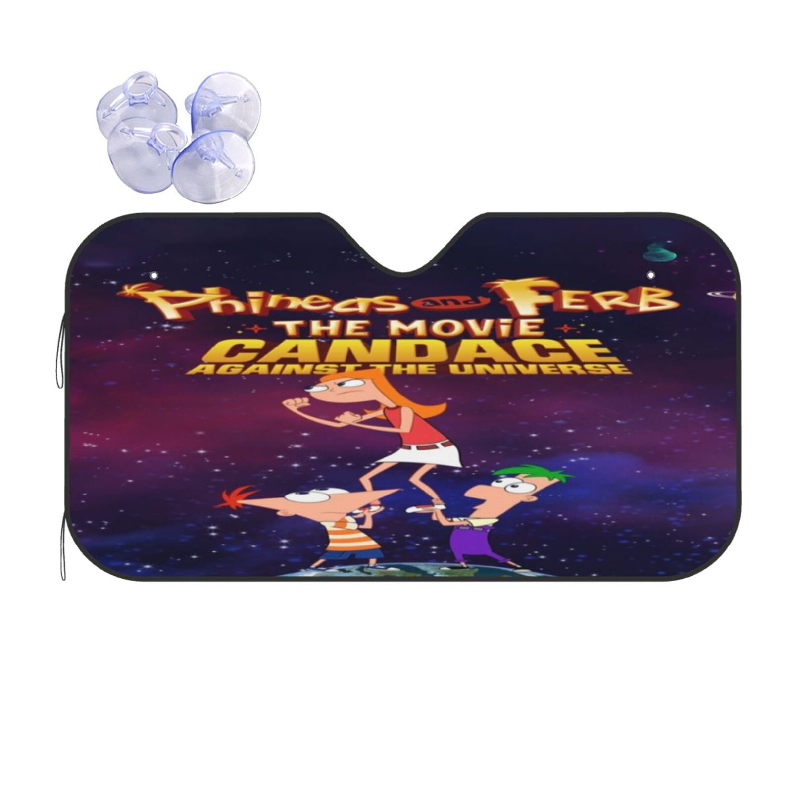Phineas Fer Car Sunshade Front Windshield Sun Shade Hardened Sun Visor ...