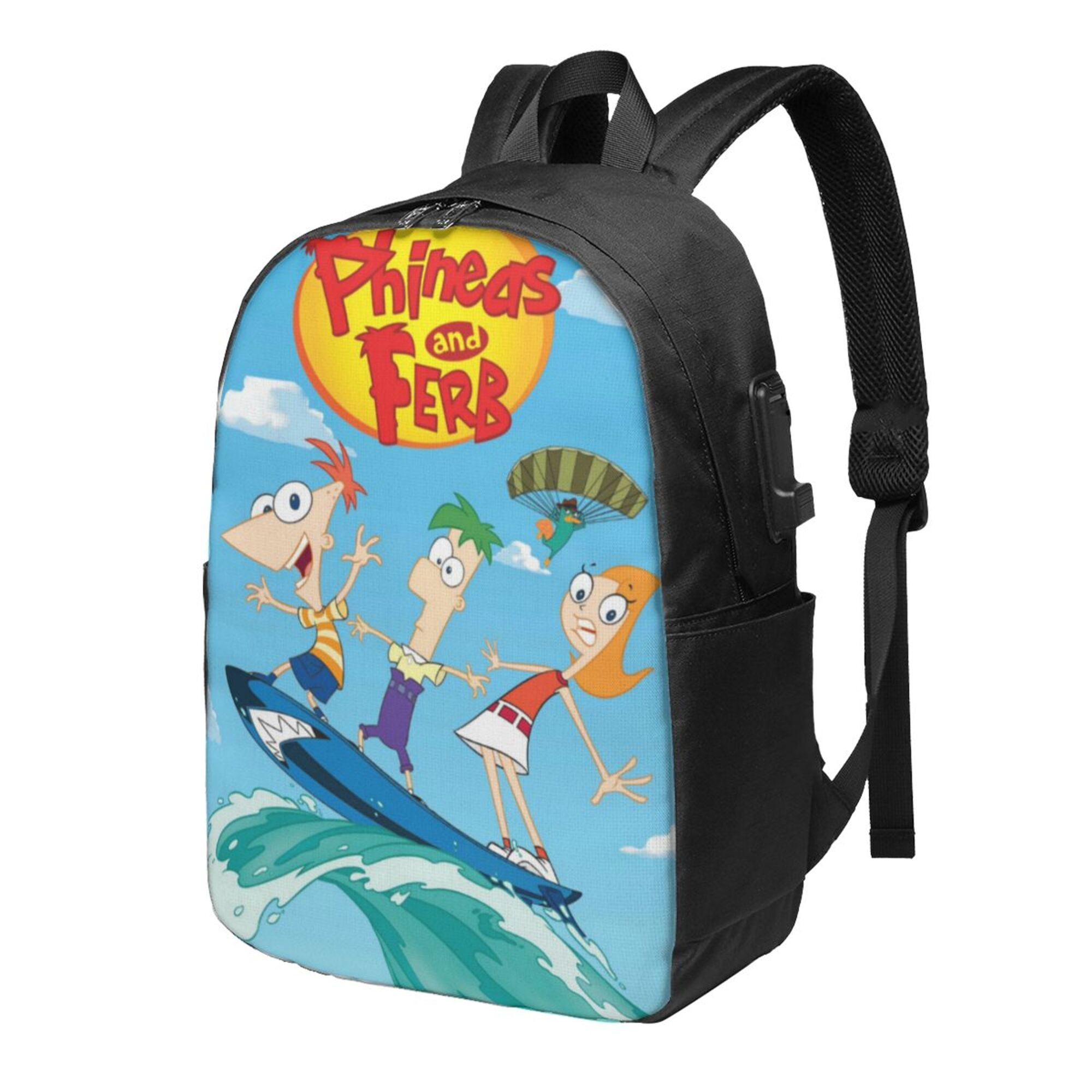 Phineas And Ferb Laptop Backpack, Daypack Backpack For Work College ...