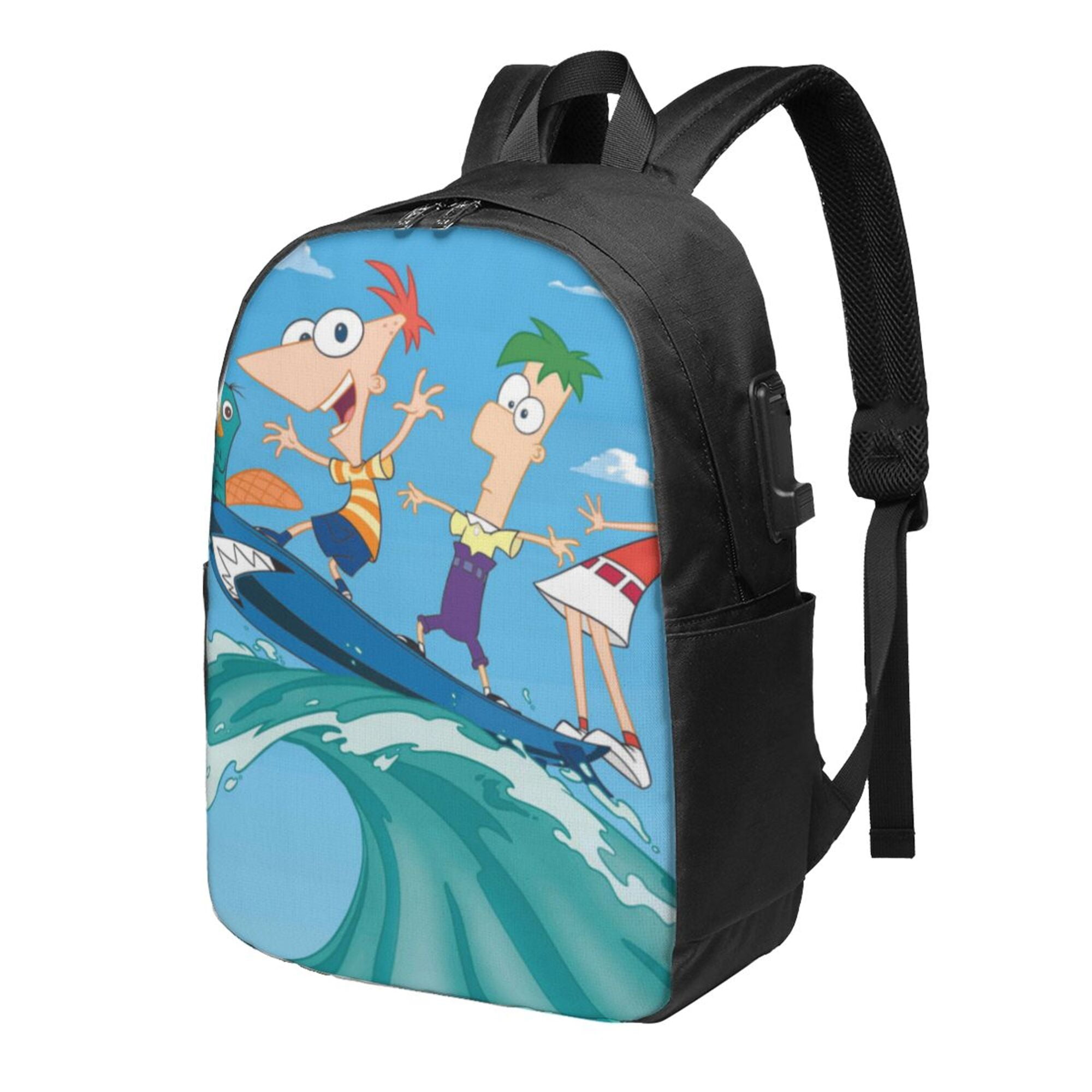Phineas And Ferb Laptop Backpack, Daypack Backpack For Work College ...