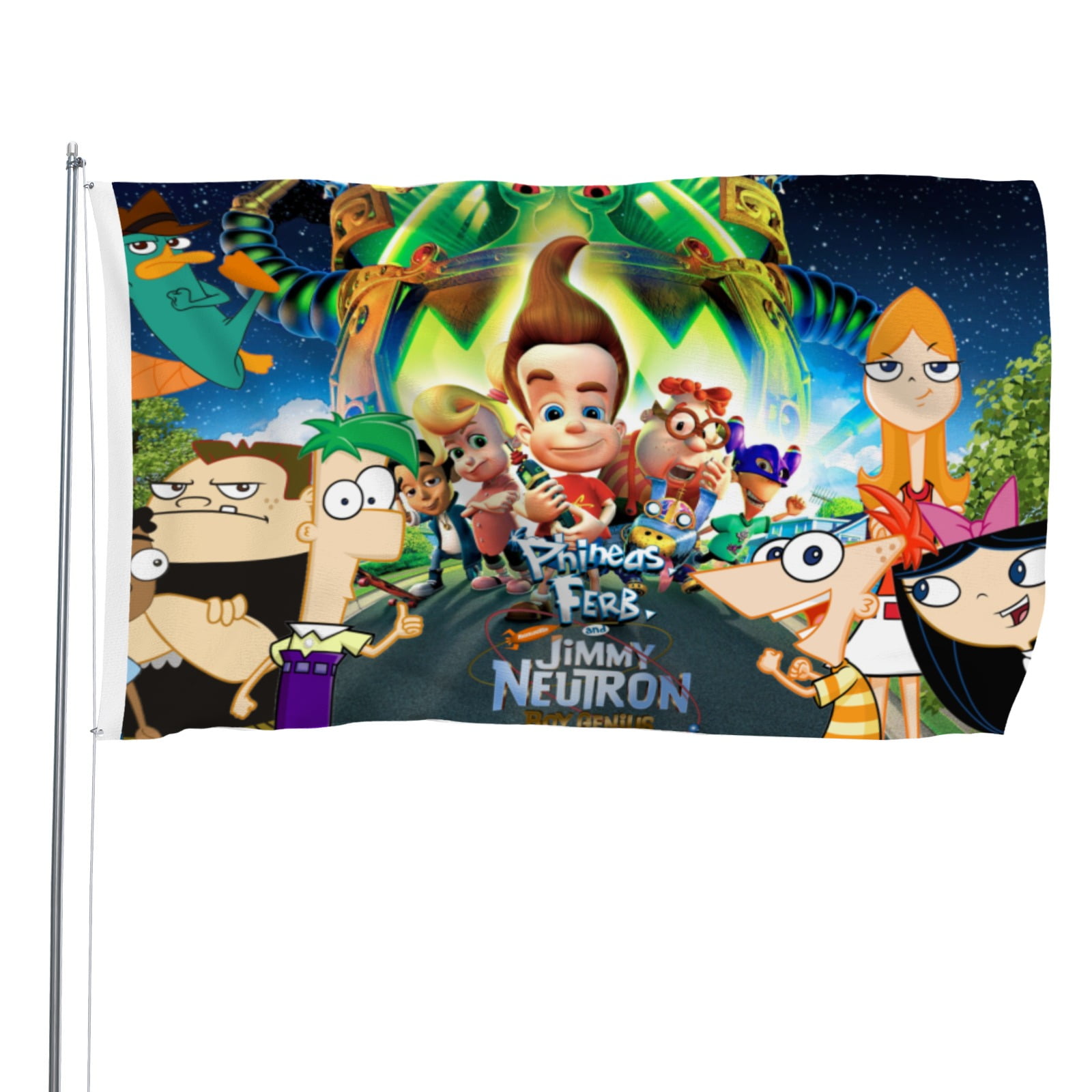 Phineas and Ferb-themed Printed Flag Perfect gift for fans, friends ...