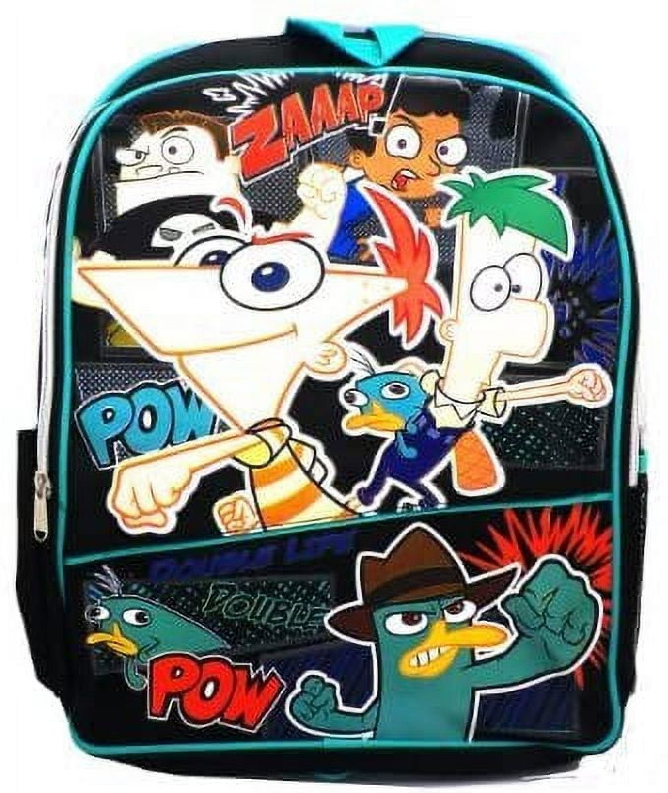 Phineas and Ferb Officially Licensed 16” Backpack, Double Compartment ...