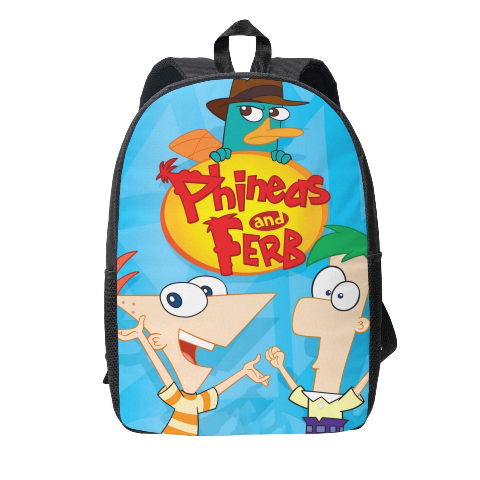 Phineas and Ferb Anime Backpack Cartoon Travel Bags 3D Printed Casual ...