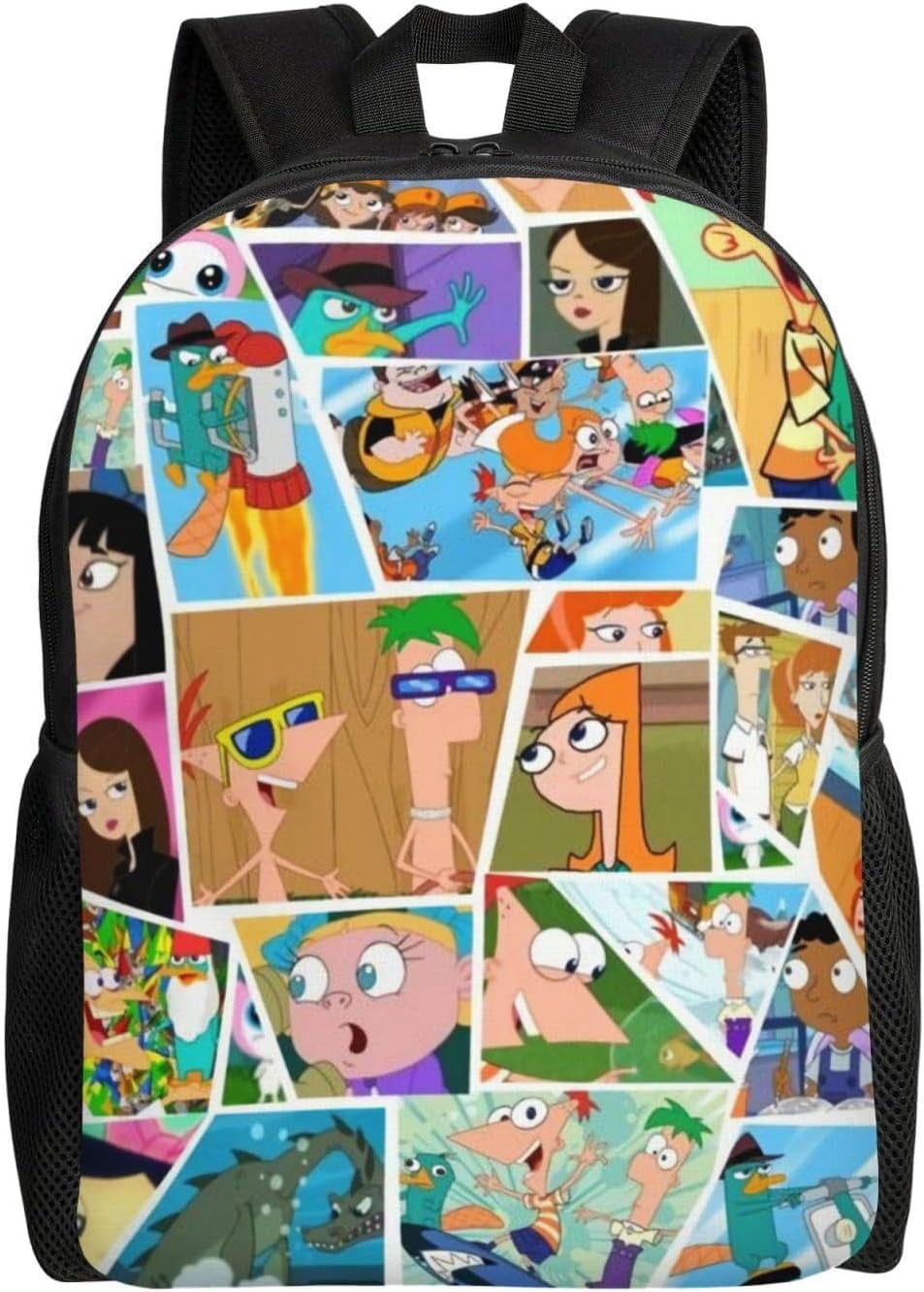 Phineas and Ferb Anime Backpack Cartoon Travel Bags 3D Printed Casual ...