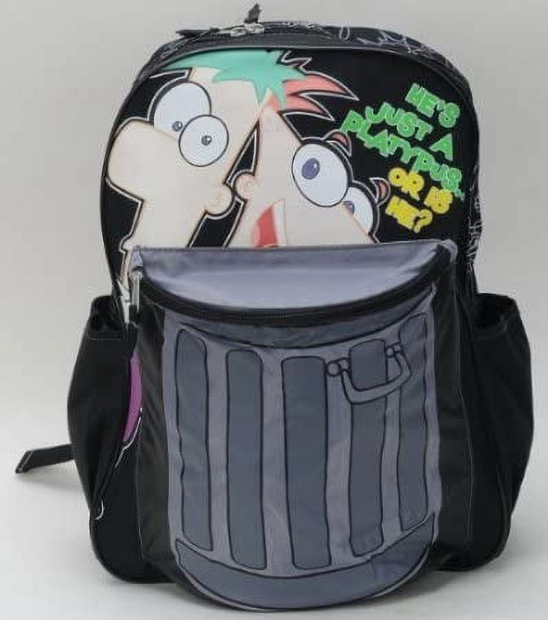 Phineas and Ferb by DisneyUnisex 16" Large Backpack, Black - Walmart.com