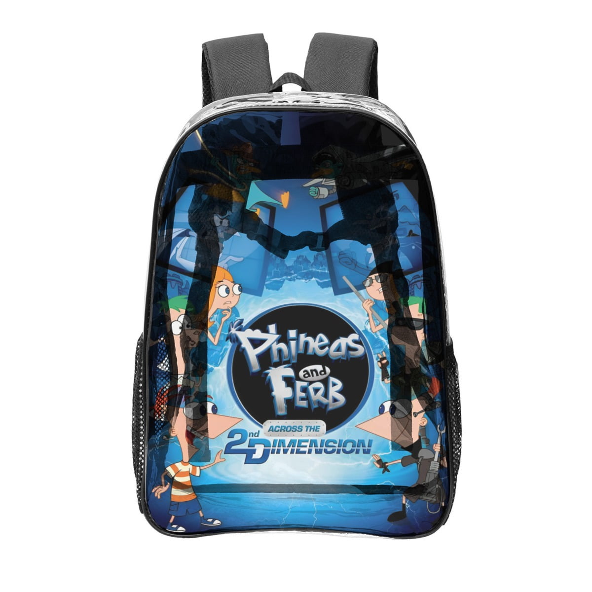Phineas and Ferb Transparent Backpack - Guard Dog Security, Durable and ...