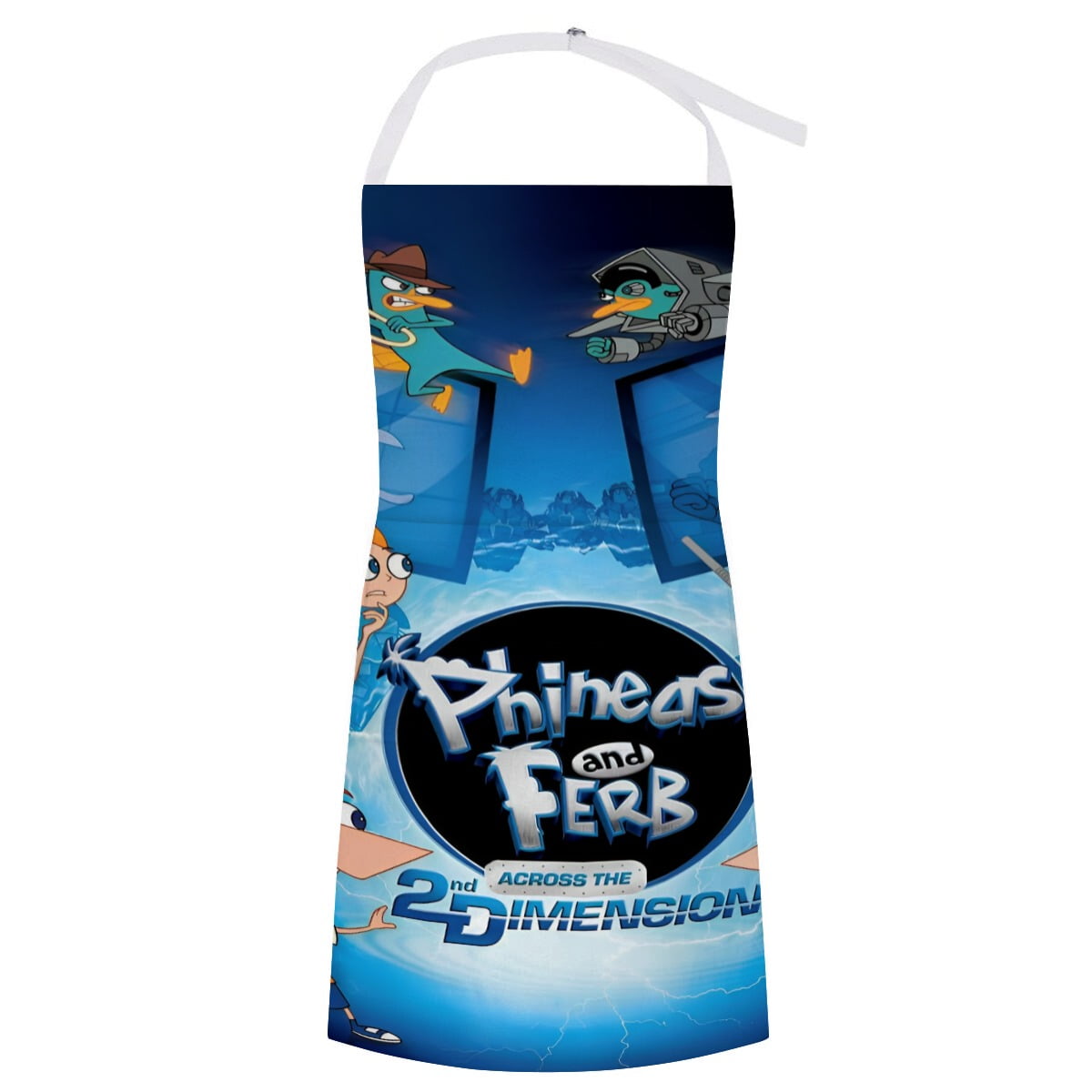 Phineas and Ferb apron has an iconic print, is durable and adjustable ...