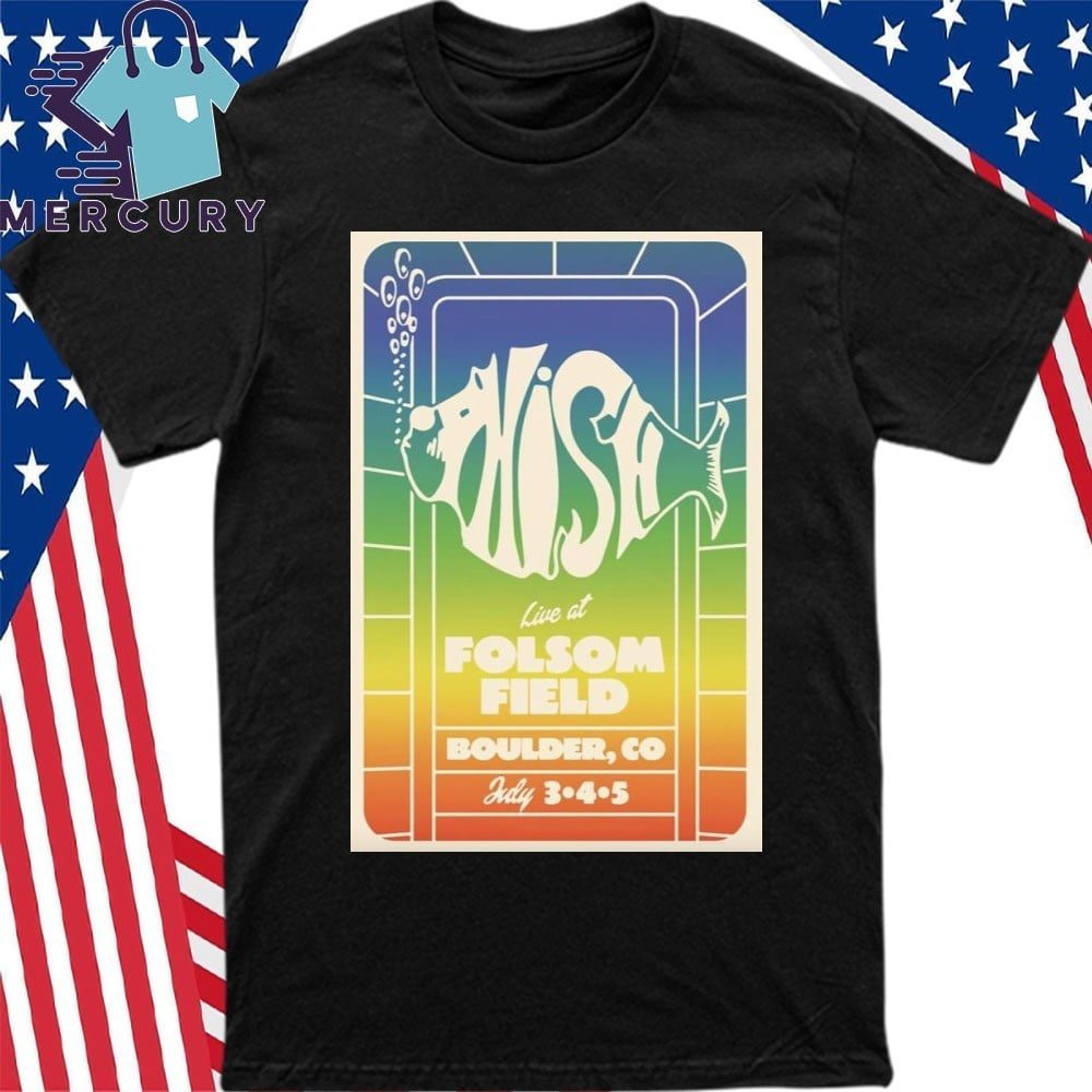 Phish July 3-5 2025 Folsom Field, Boulder CO Poster Shirt - Walmart.com