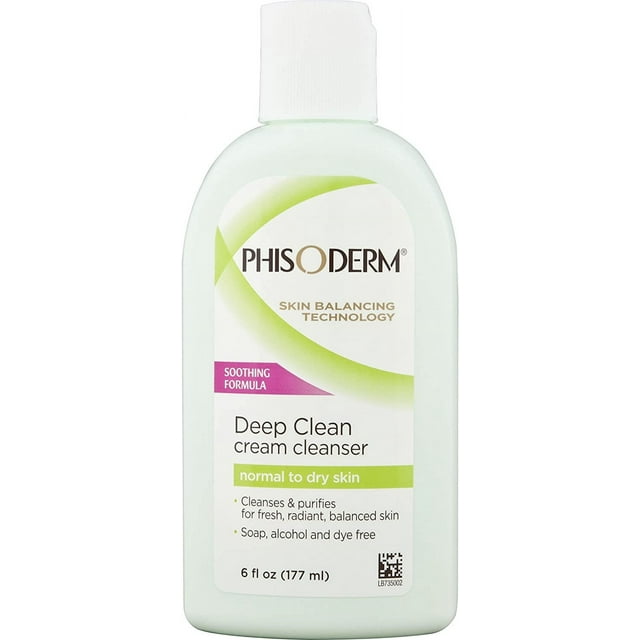 Phisoderm Deep Clean Cream Cleanser for Normal to Dry Skin, pH ...