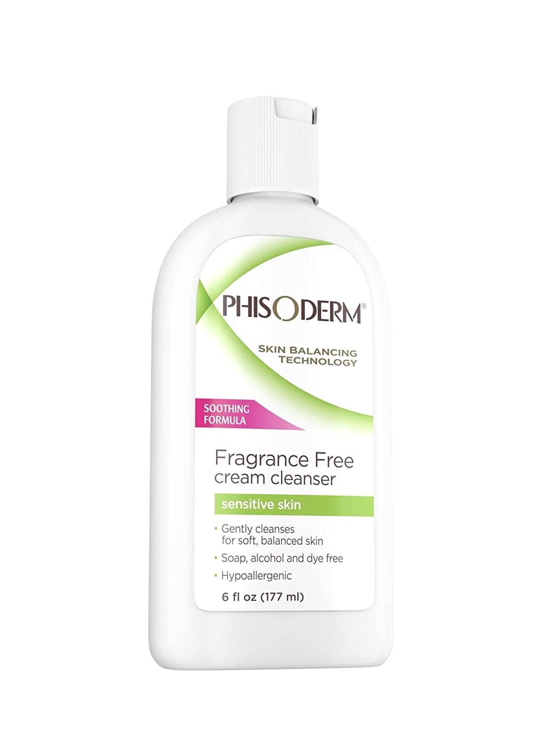 Phisoderm Fragrance Free Cream Cleanser For Sensitive Skin 6 oz (Pack ...