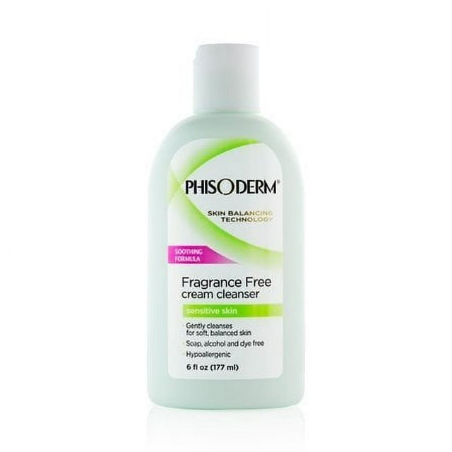 Phisoderm Fragrance Free Cream Cleanser, Sensitive Skin 6 fl oz Pack of ...
