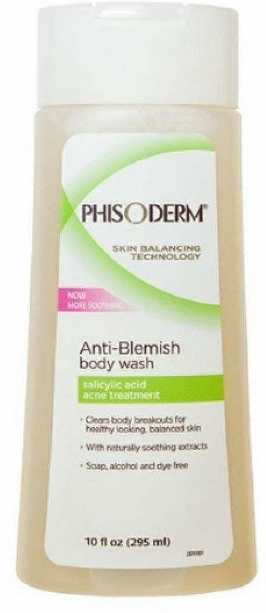 Phisoderm Soothing Formula Anti-Blemish Body Wash, Fight Acne, 10oz, 2 ...