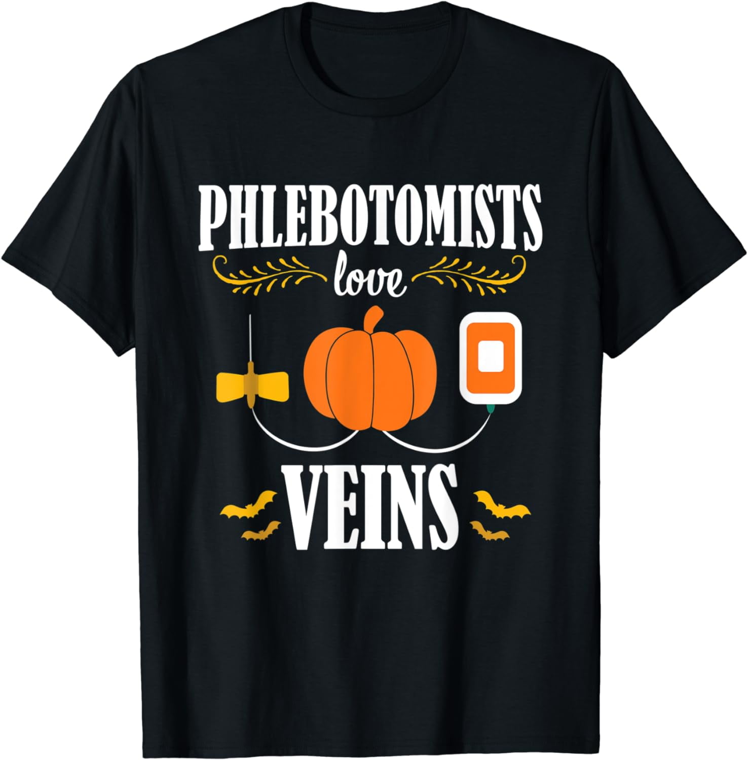 Phlebotomist Halloween Funny Veins Phlebotomy Nurse Gift T-Shirt ...