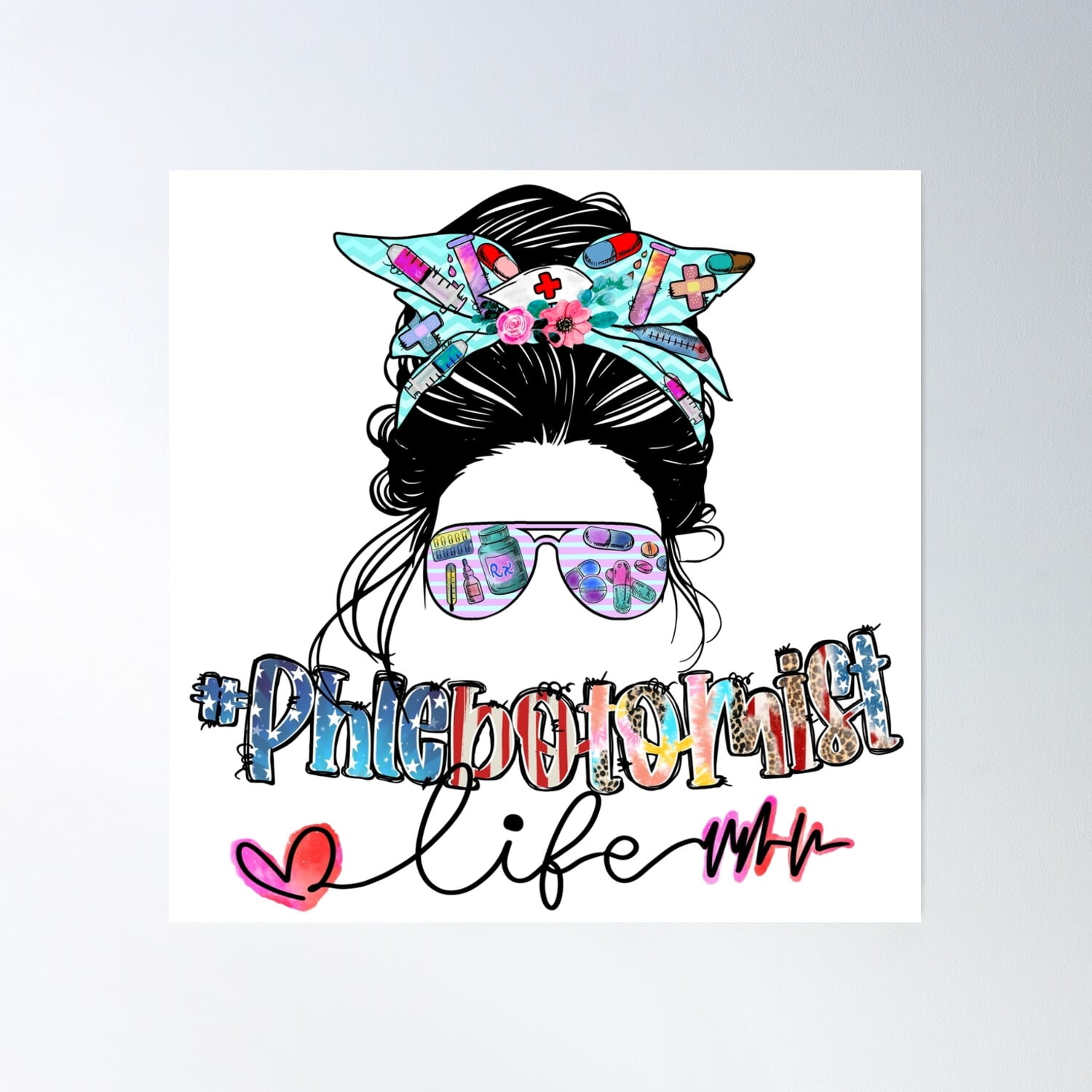 Phlebotomist Life, Future Nurse Poster Wall Art, Modern Wall Decor ...