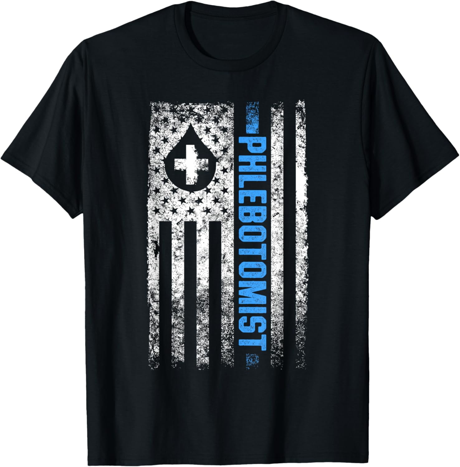Phlebotomist US Flag Phlebotomy Phlebotomic Blood Doctor T-Shirt ...