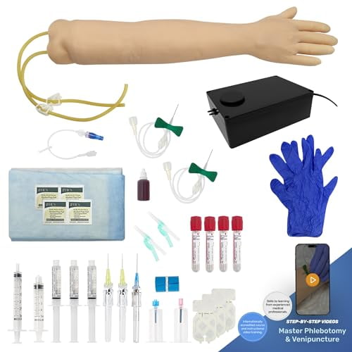 Phlebotomy Practice Kit & IV Practice Kit for Nurses - Phlebotomy Arm ...