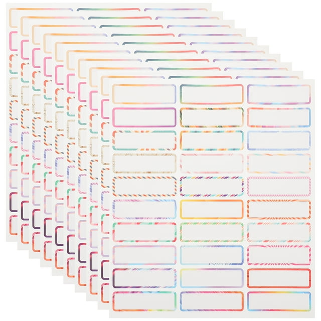 Phlegsive 10 Sheets of Name Tags Blank Sticky Labels Stickers ...
