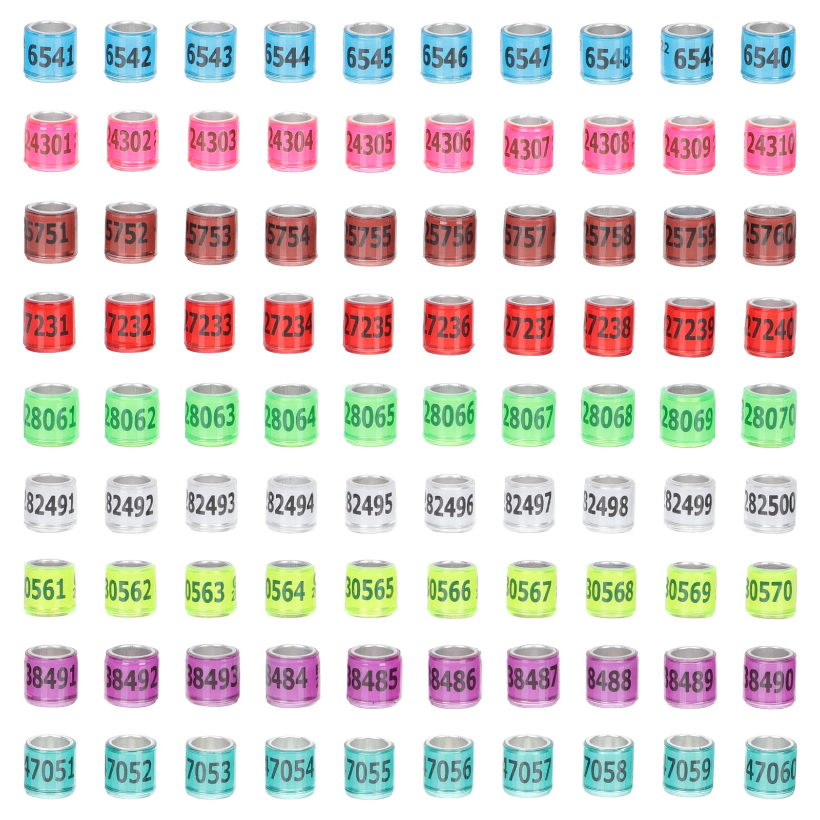 Phlegsive 100Pcs Dove Leg Rings Bird Leg Bands for Parrots Pigeons ...