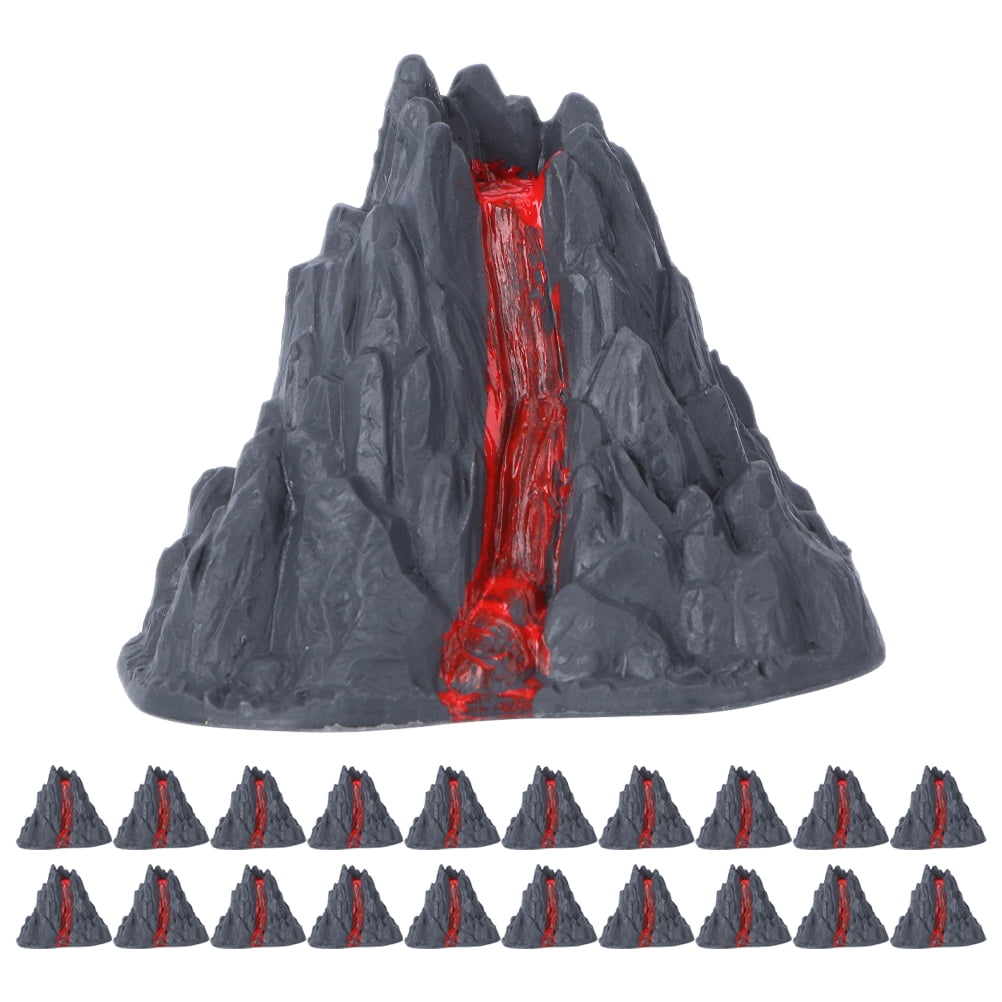 YUYUETIME Simulated Volcano Statue Grey Plastic 20Pcs 3.1In X 2.8In X 2 ...