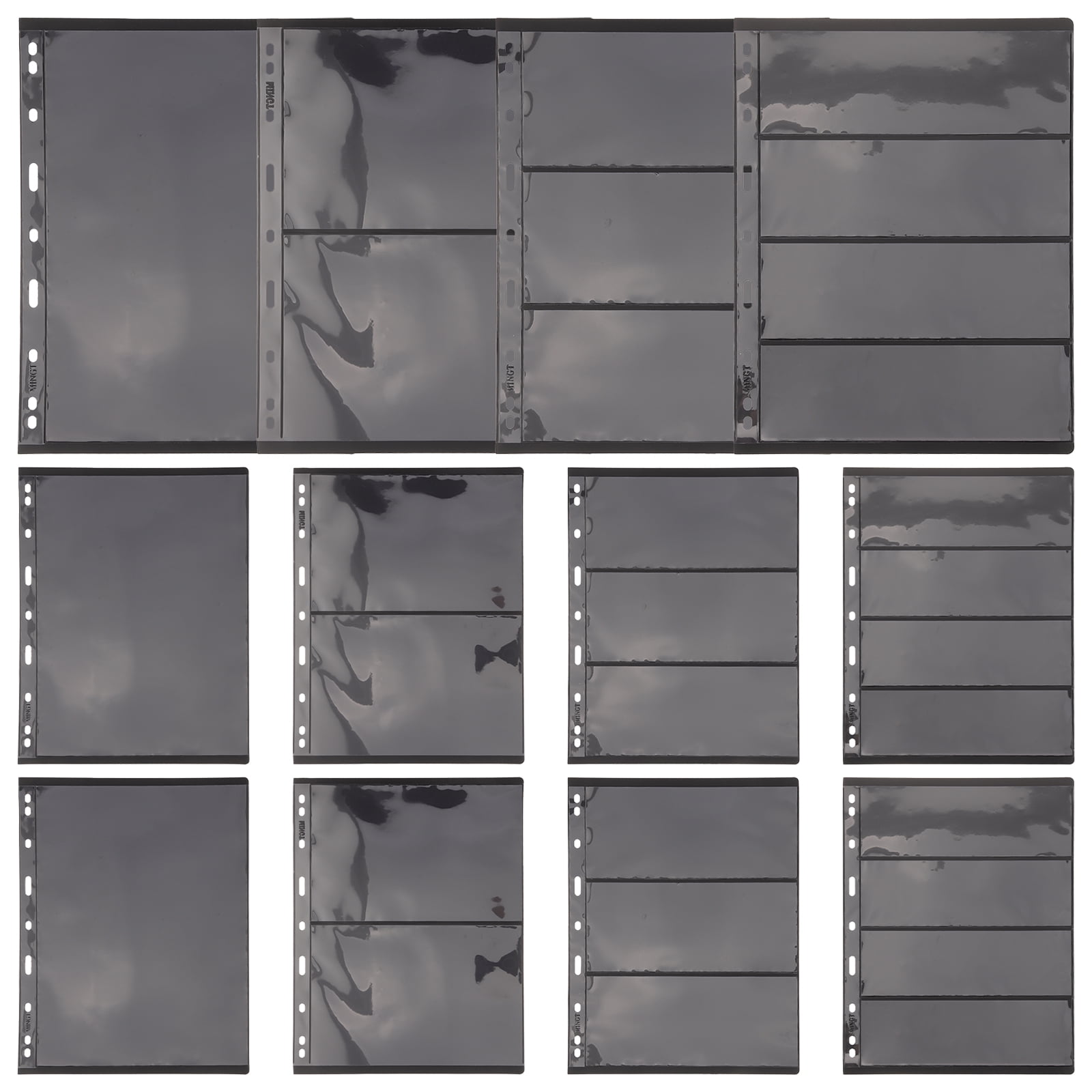 Phlegsive 20pcs Stamp Album Pages Postage Holder Storage Book Stockbook ...