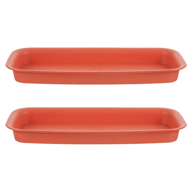Phlegsive 2Pcs Rectangular Plant Saucers Plastic Plant Saucers Planter ...