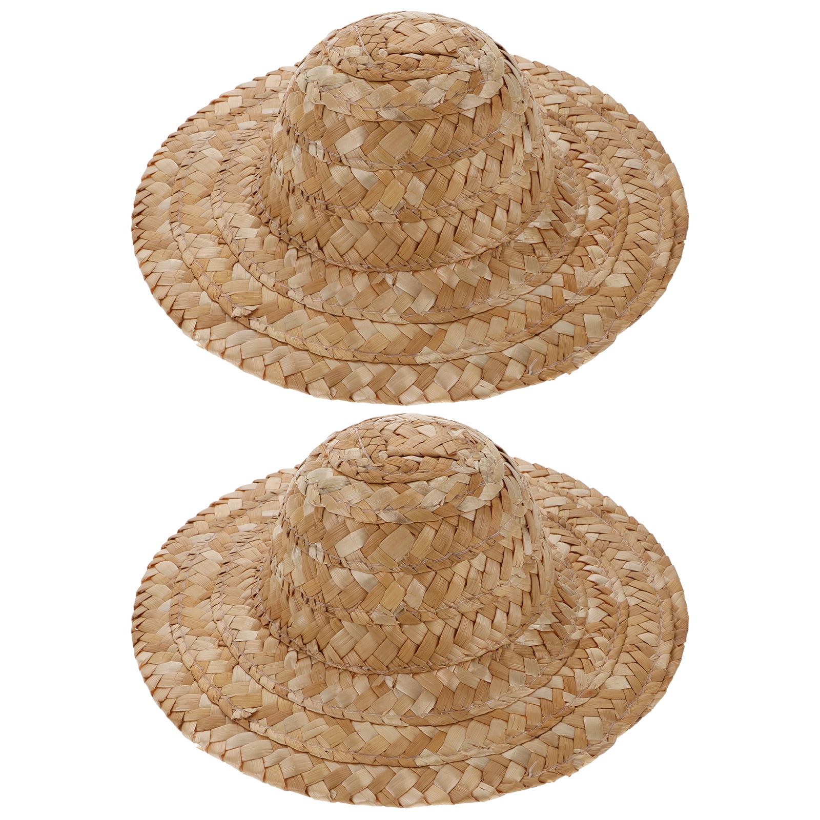Phlegsive 2pcs Blank Straw Woven Hat Can Be Painted With Color ...