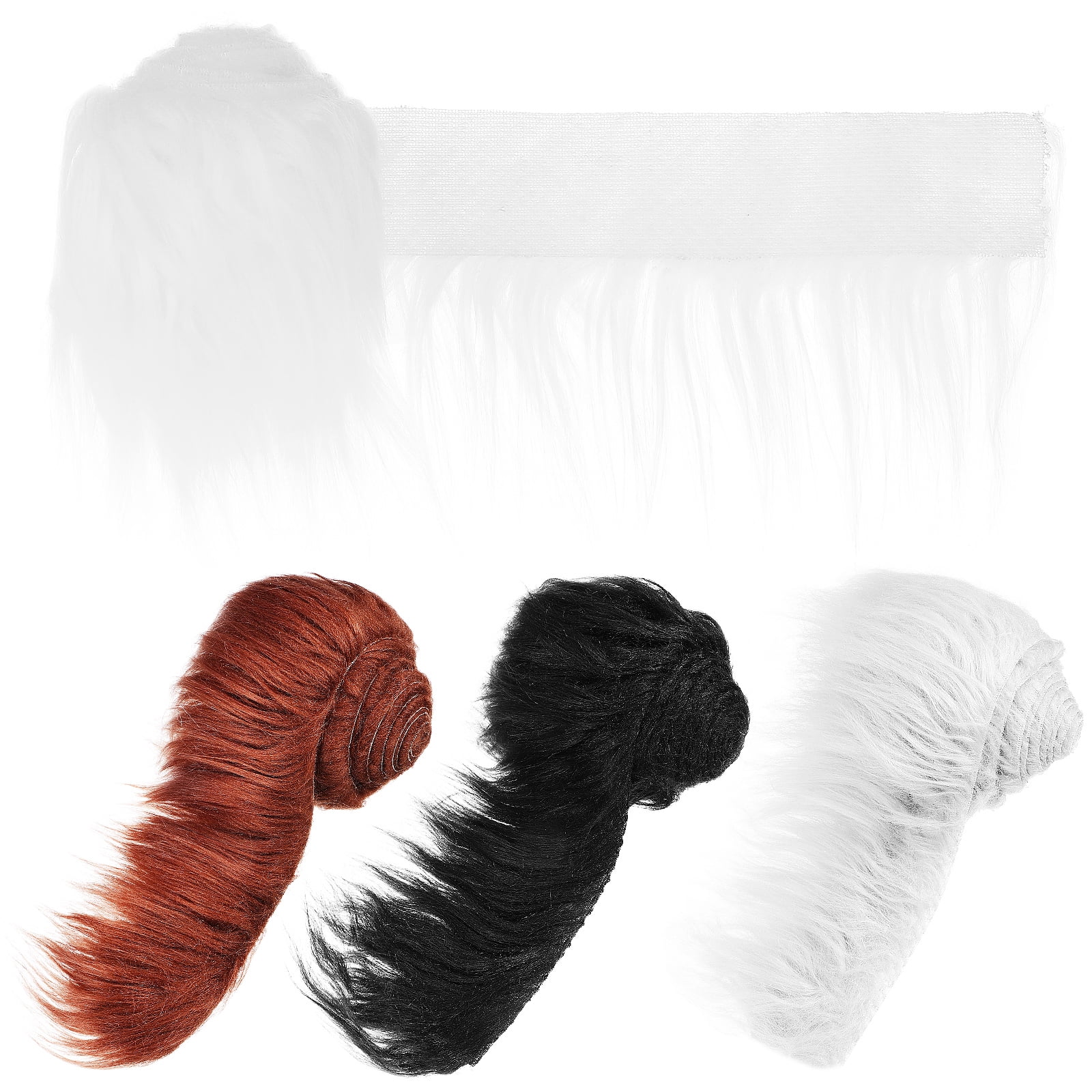 Phlegsive 4 Pcs Fake Fur Strips Faux Fur Ribbon Artificial Fur Fabric ...