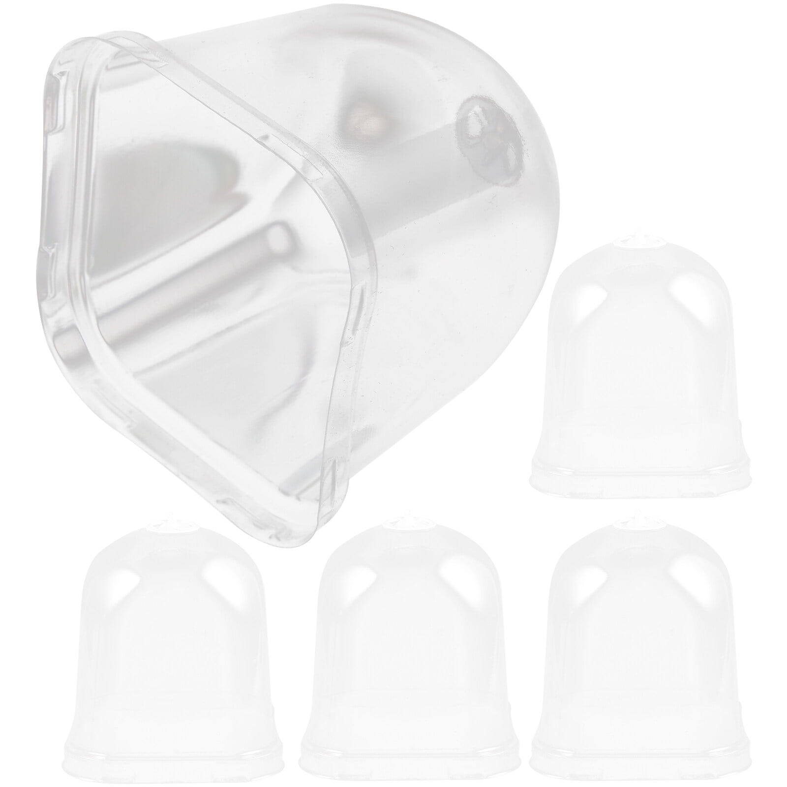 Phlegsive 5Pcs Garden Bell Cloche Protective Cover Plastic Dome Planter ...
