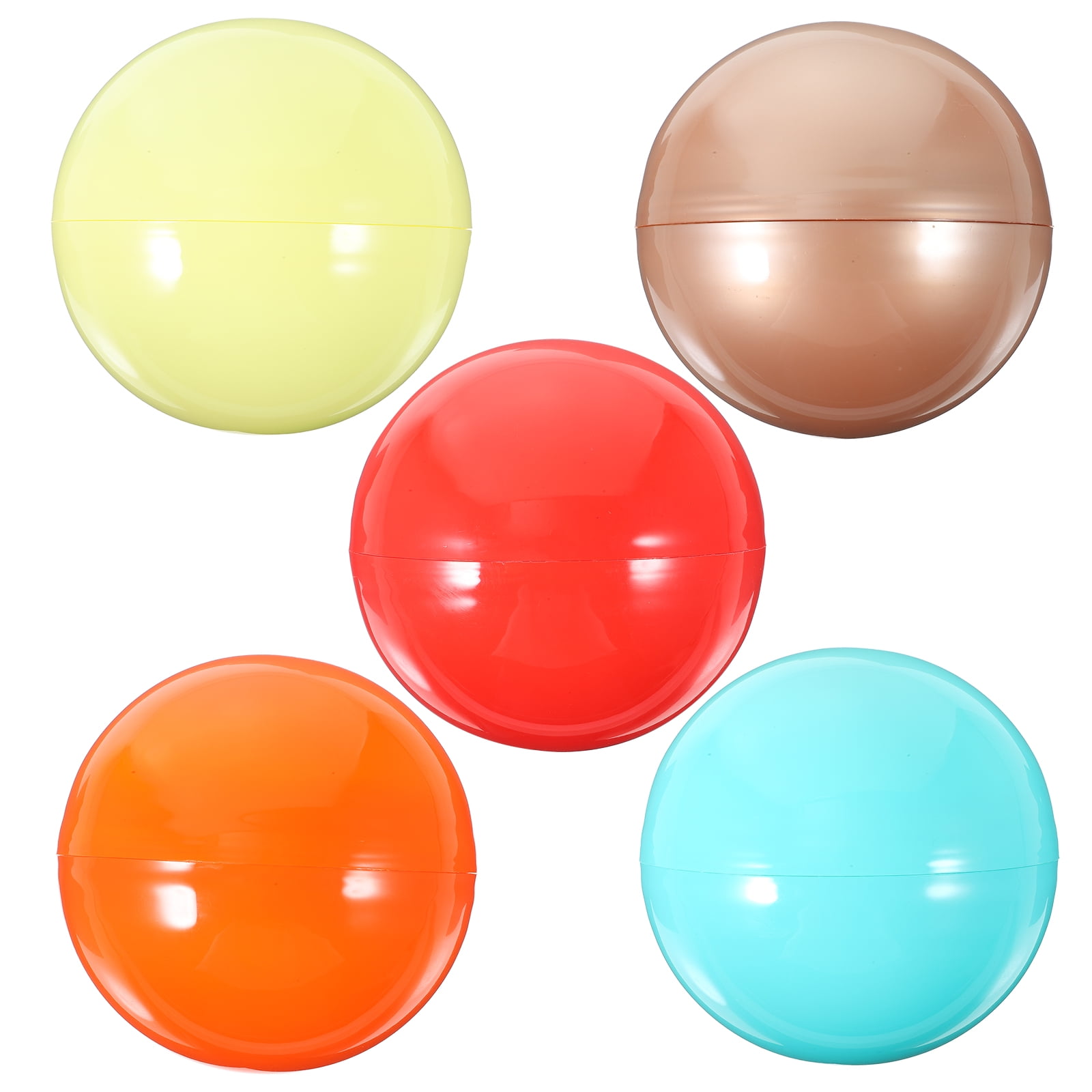 Phlegsive 5pcs Empty Colored Round Capsules Plastic Fillable Balls ...