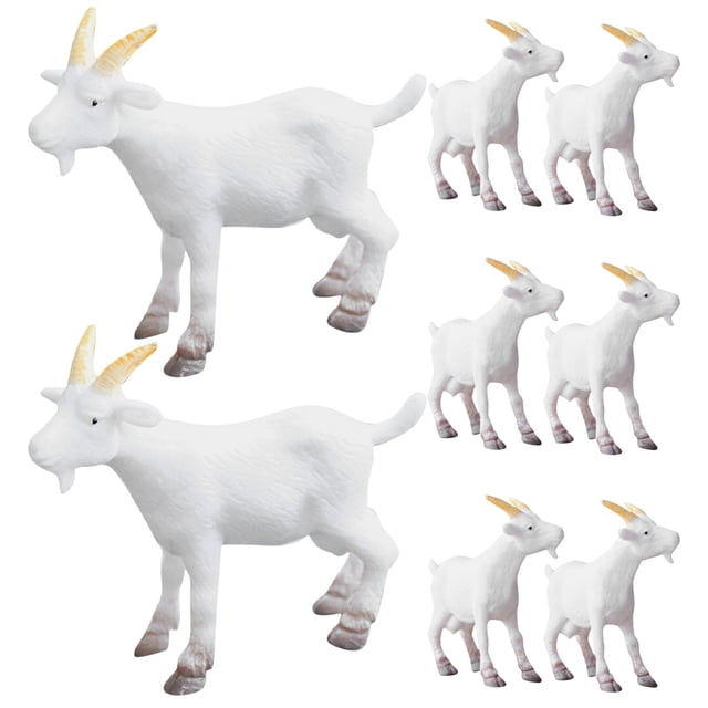 Phlegsive 8pcs Goat Models Farmhouse Animal Models Cartoon Goat ...
