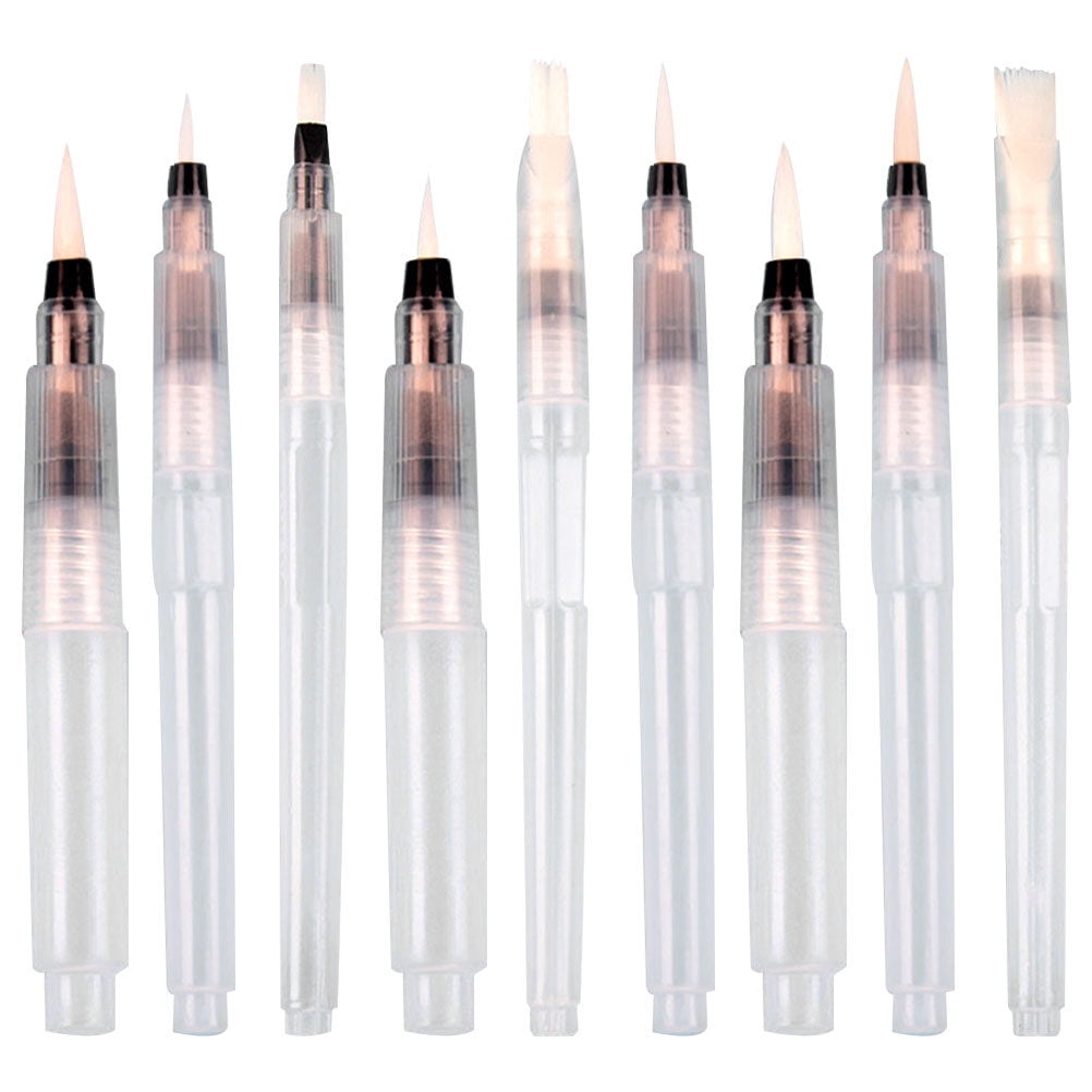 Phlegsive 9 Watercolor Brush Pens Aqua Coloring Painting (120mm, 155mm ...