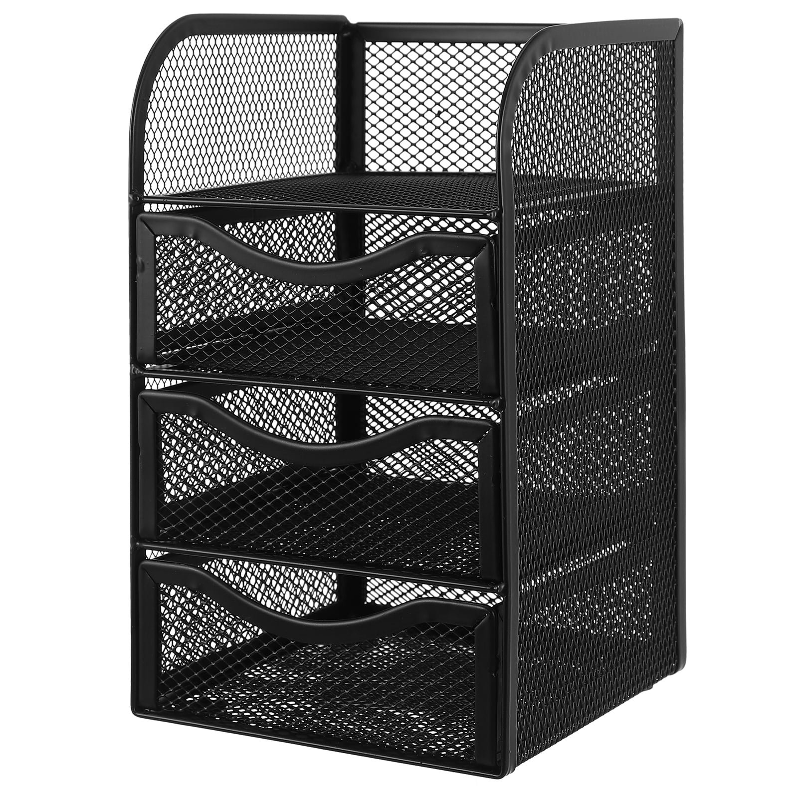 Phlegsive Black Mesh Desk File Organizer: 3-Layer Storage Box - Walmart.com
