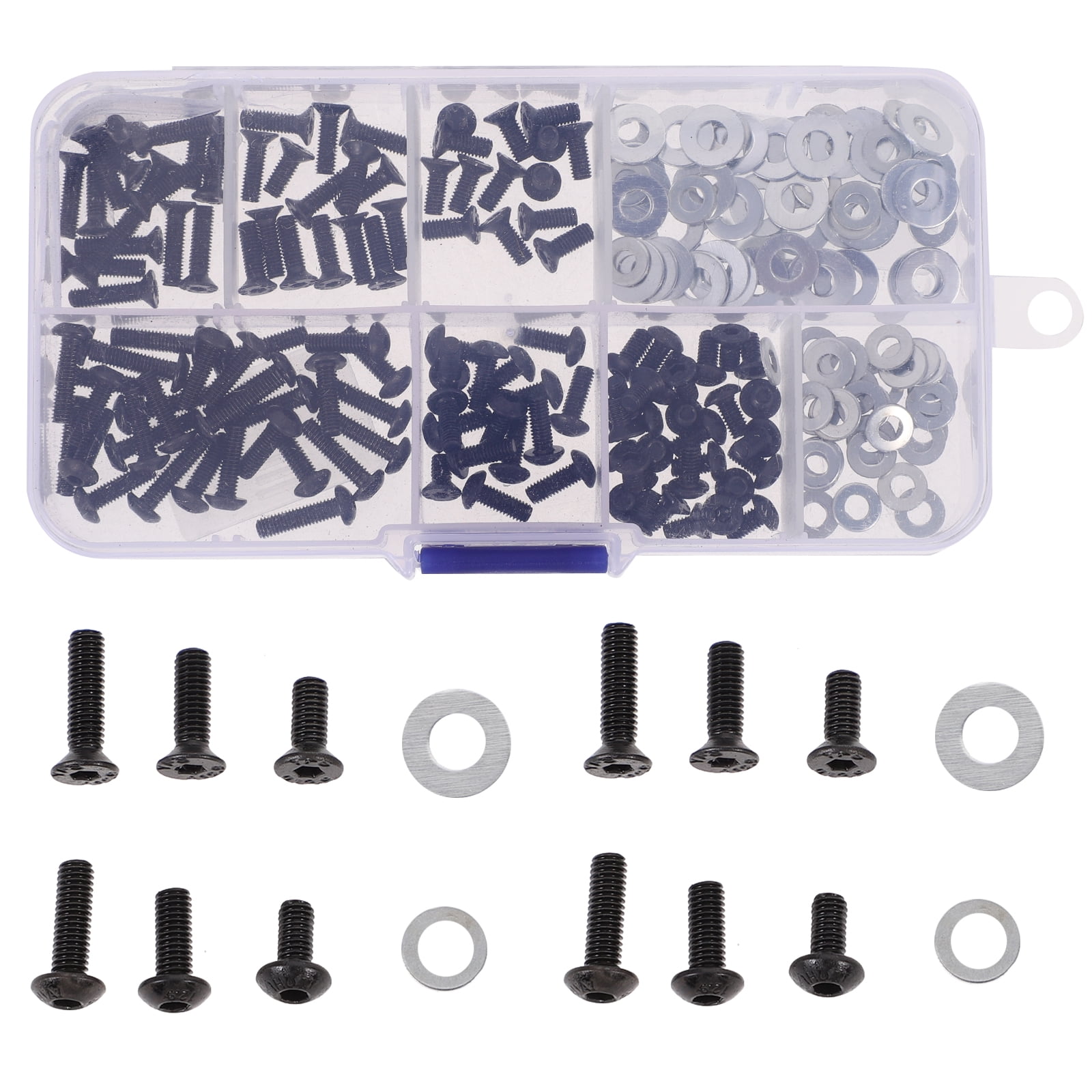 Phlegsive Offroad RC Car Repair Screws Set with Gaskets - Black Kit ...