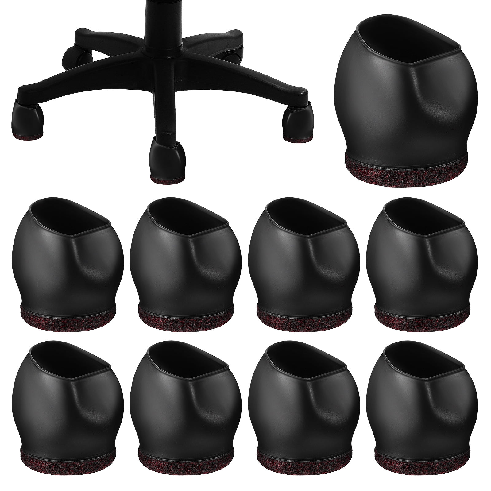 Phlegsive Rolling Chair Caster Cups Furniture Protectors Leg Covers ...