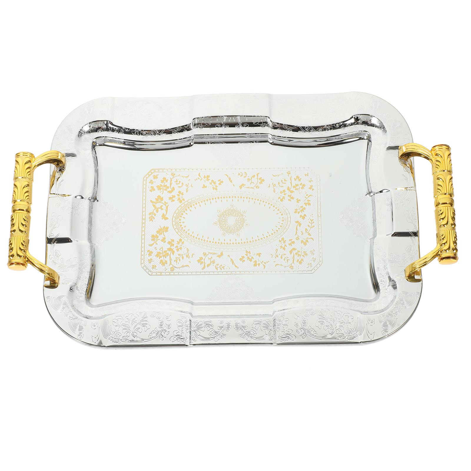 Phlegsive Stainless Steel Serving Tray Elegant Serving Tray Drinks Tray ...