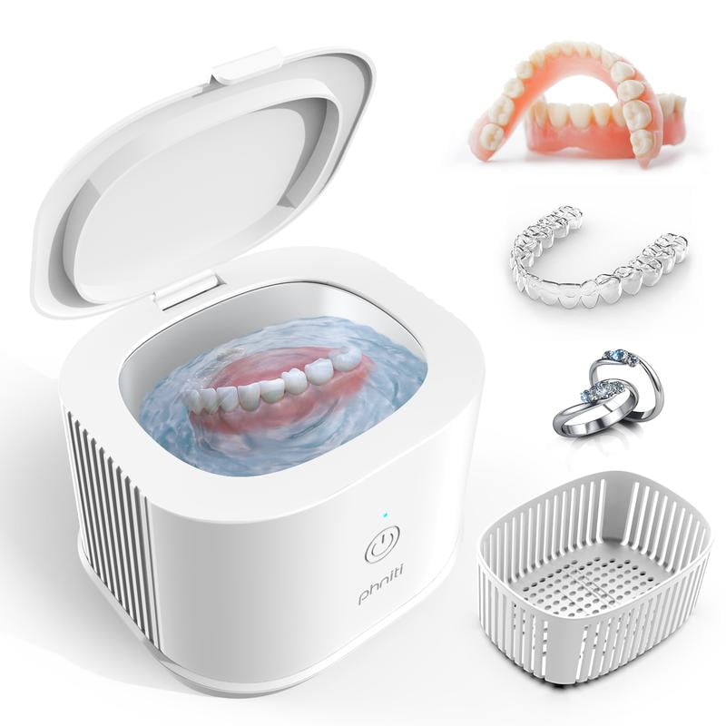 Phniti Ultrasonic Cleaner for Retainers &Dentures:18W 46Khz ...