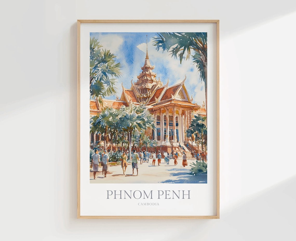 Phnom Penh Cambodia Design2 Poster Home Decor Wall Art Design2 Poster ...