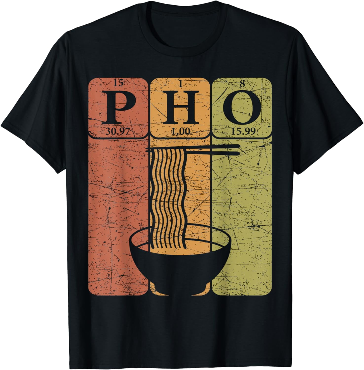 Pho Noodles Periodic Table Elements Vietnamese Noodles Pho T-Shirt ...