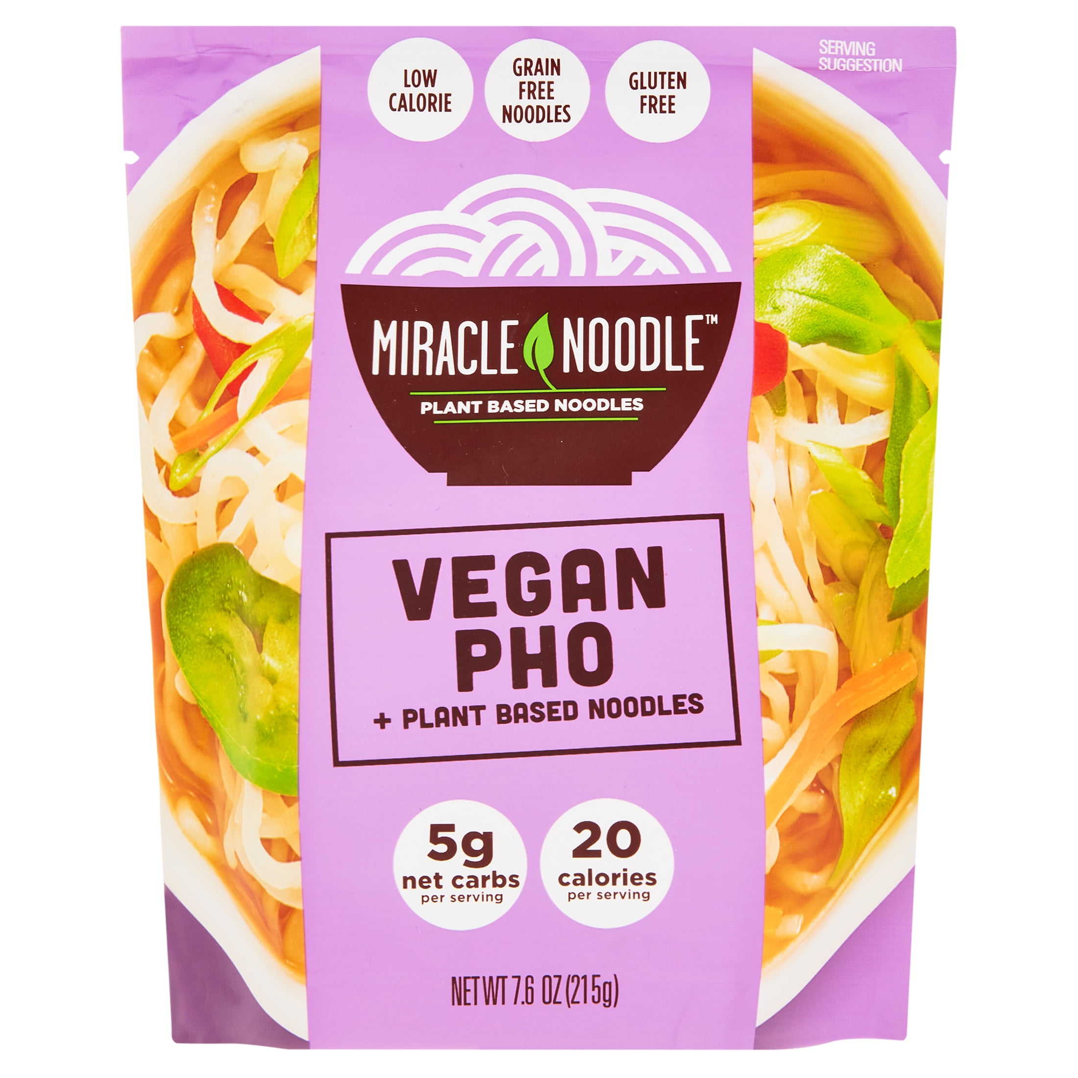 Miracle Noodle Vegan Pho, Pack of 6, Instant Noodles with Aromatic ...