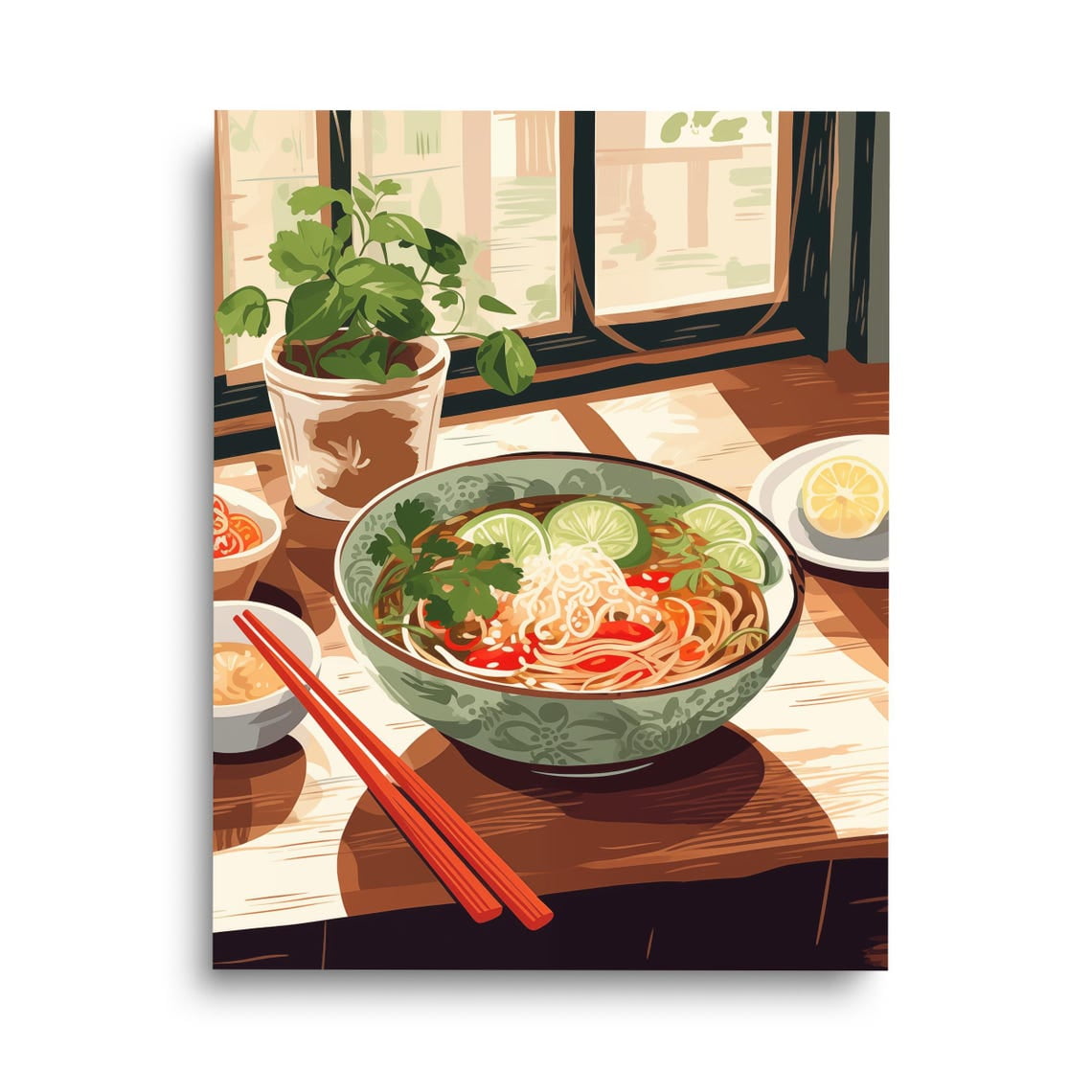 Pho Print, Vietnamese Noodle Soup Art, Hanoi Kitchen Decor, Southeast ...