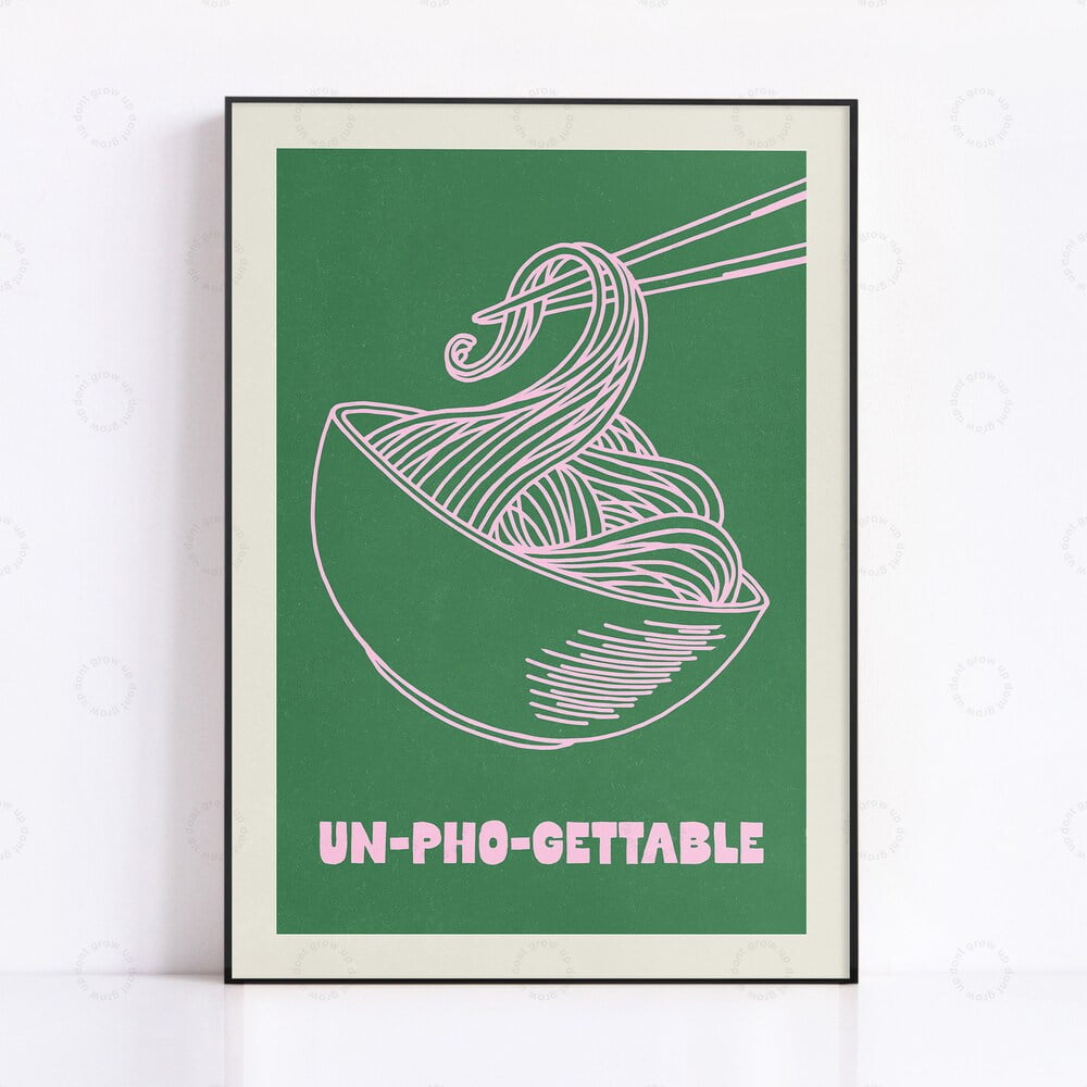 Pho Print, Vintage Food Poster, Retro Food Print, Vietnamese Asian Food ...