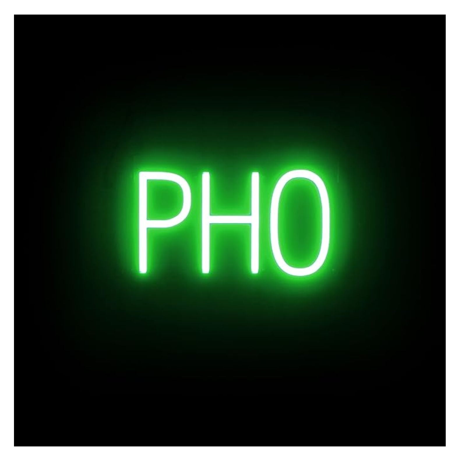 Pho Sign for Business - Green LED Neon Look | 13.2" x 6.3" Restaurant ...