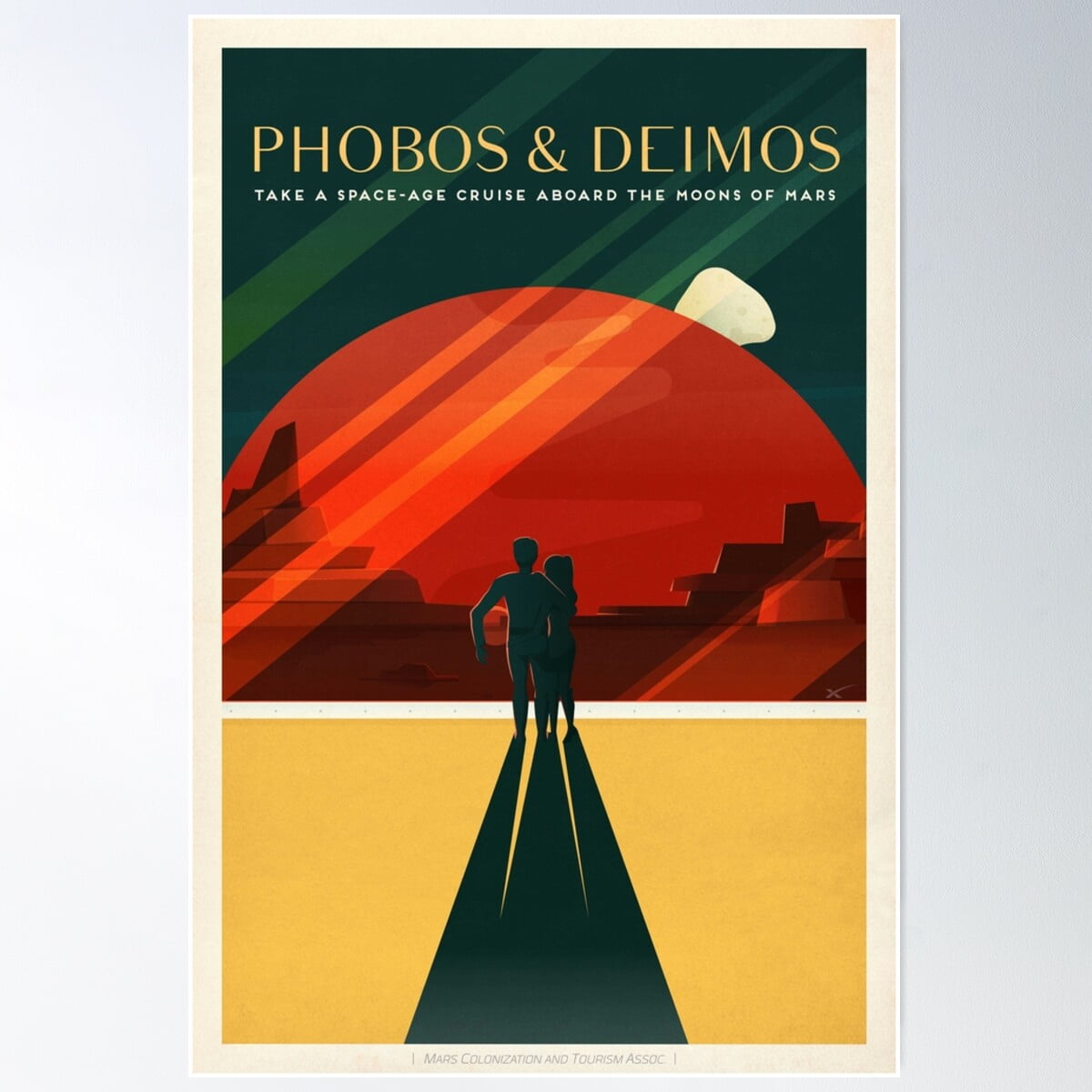 Phobos & Deimos Space Age Cruise Aboard The Moon Of Mars Spacex Vintage ...