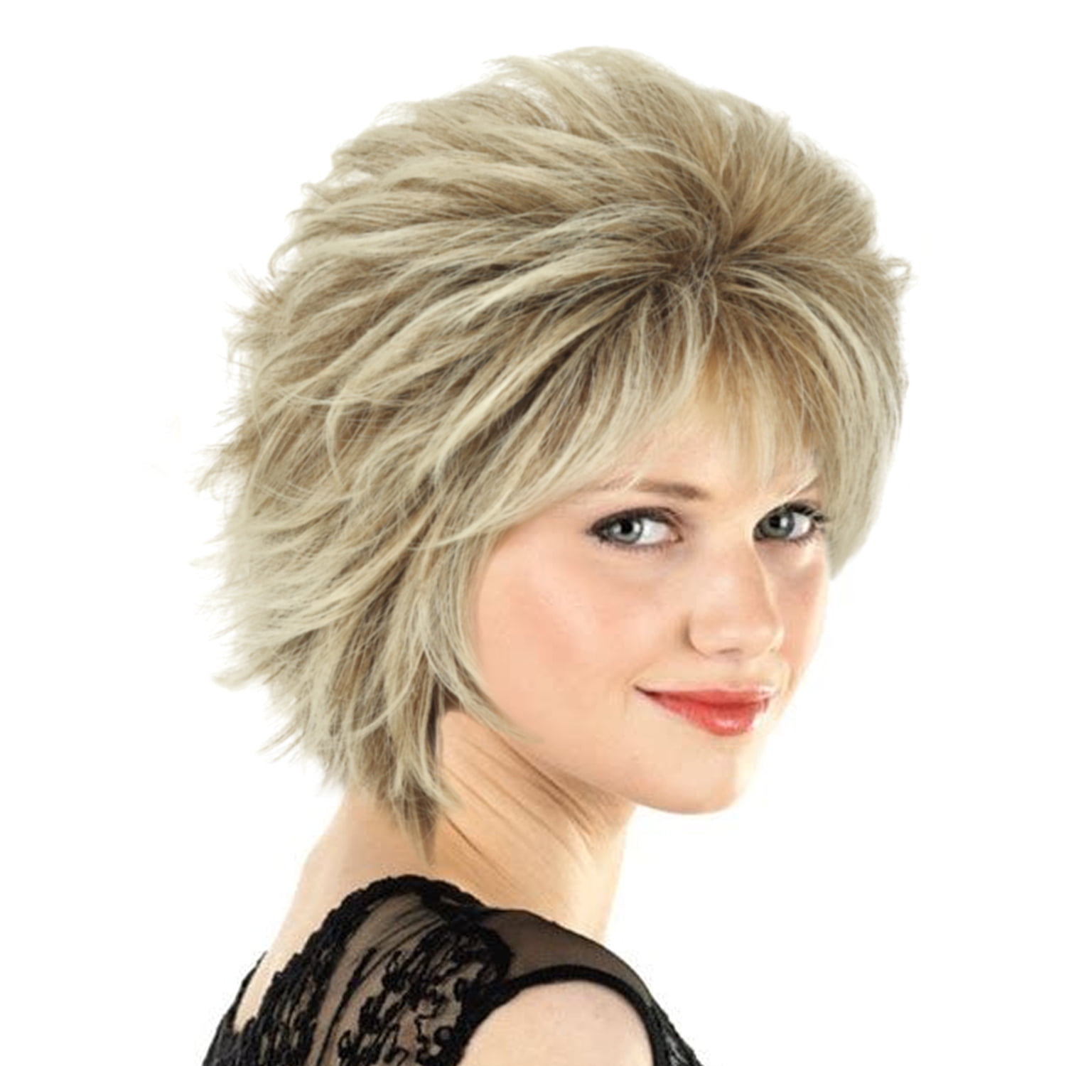 Phocas Short Blonde Wigs For Women Ombre Blonde Pixie Cut Wig With
