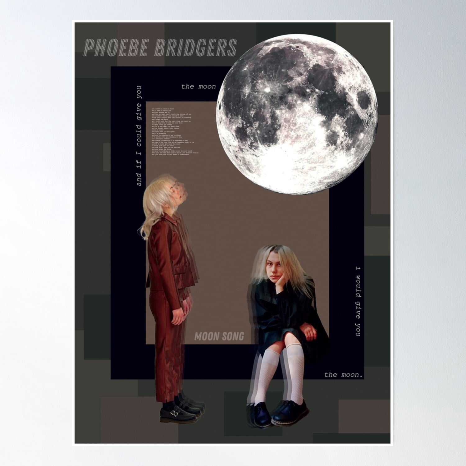 Phoebe Bridgers Moon Song Poster Poster Wall Art, Modern Wall Decor ...