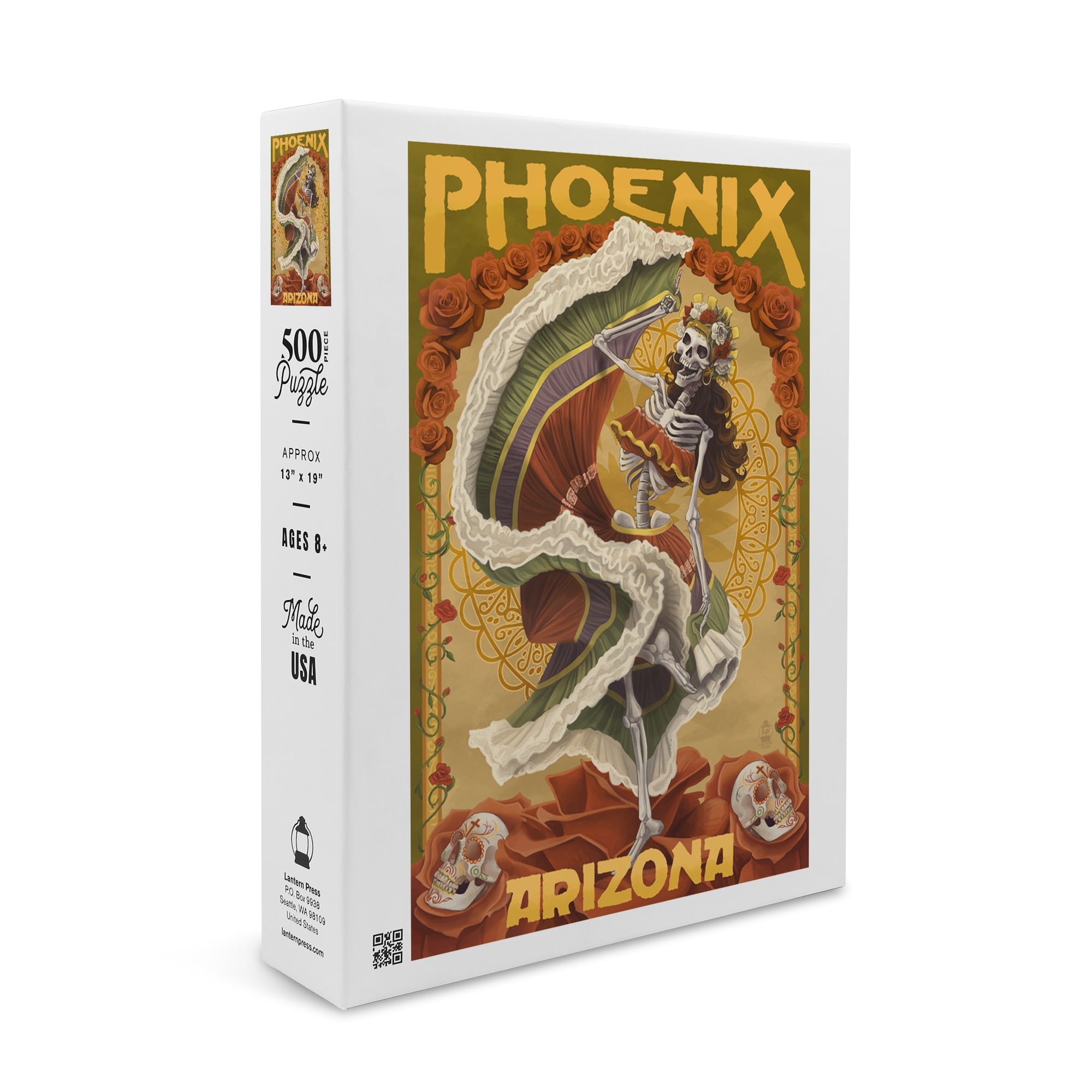 Phoenix, Arizona, Day of the Dead Dancing Skeleton (19x27 inches ...